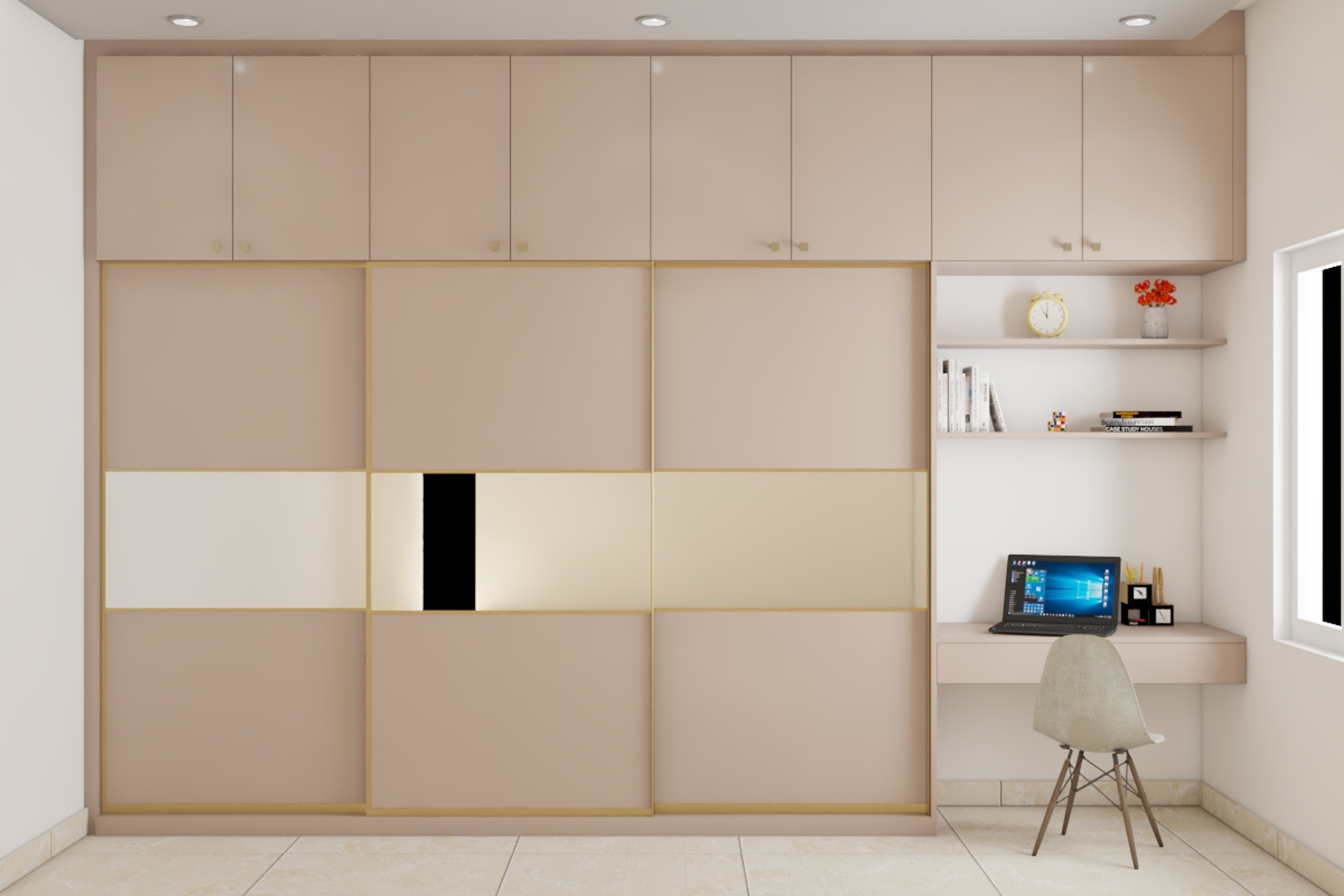 Spacious Sliding Door Wardrobe With 3-Shutters | Livspace