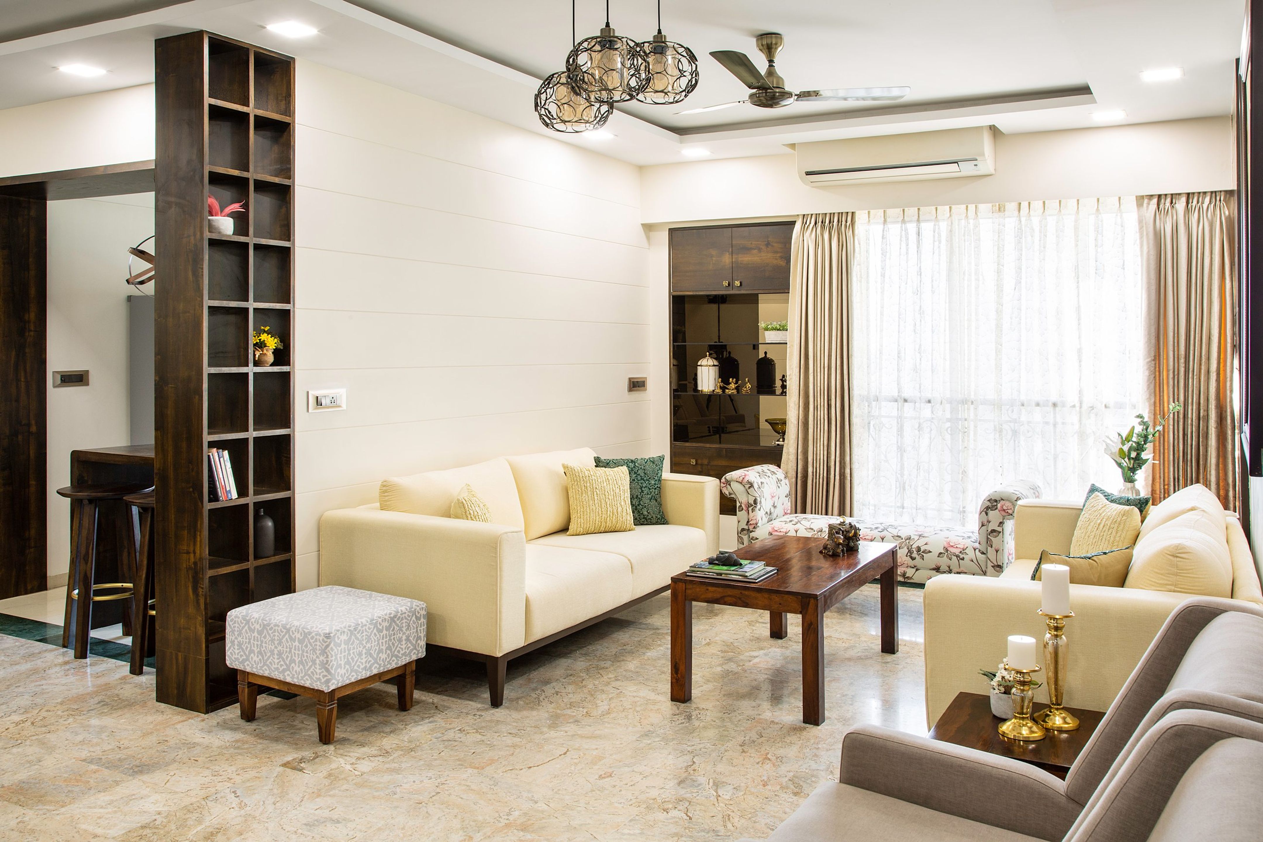 Peripheral False Ceiling With Cove Lights | Livspace