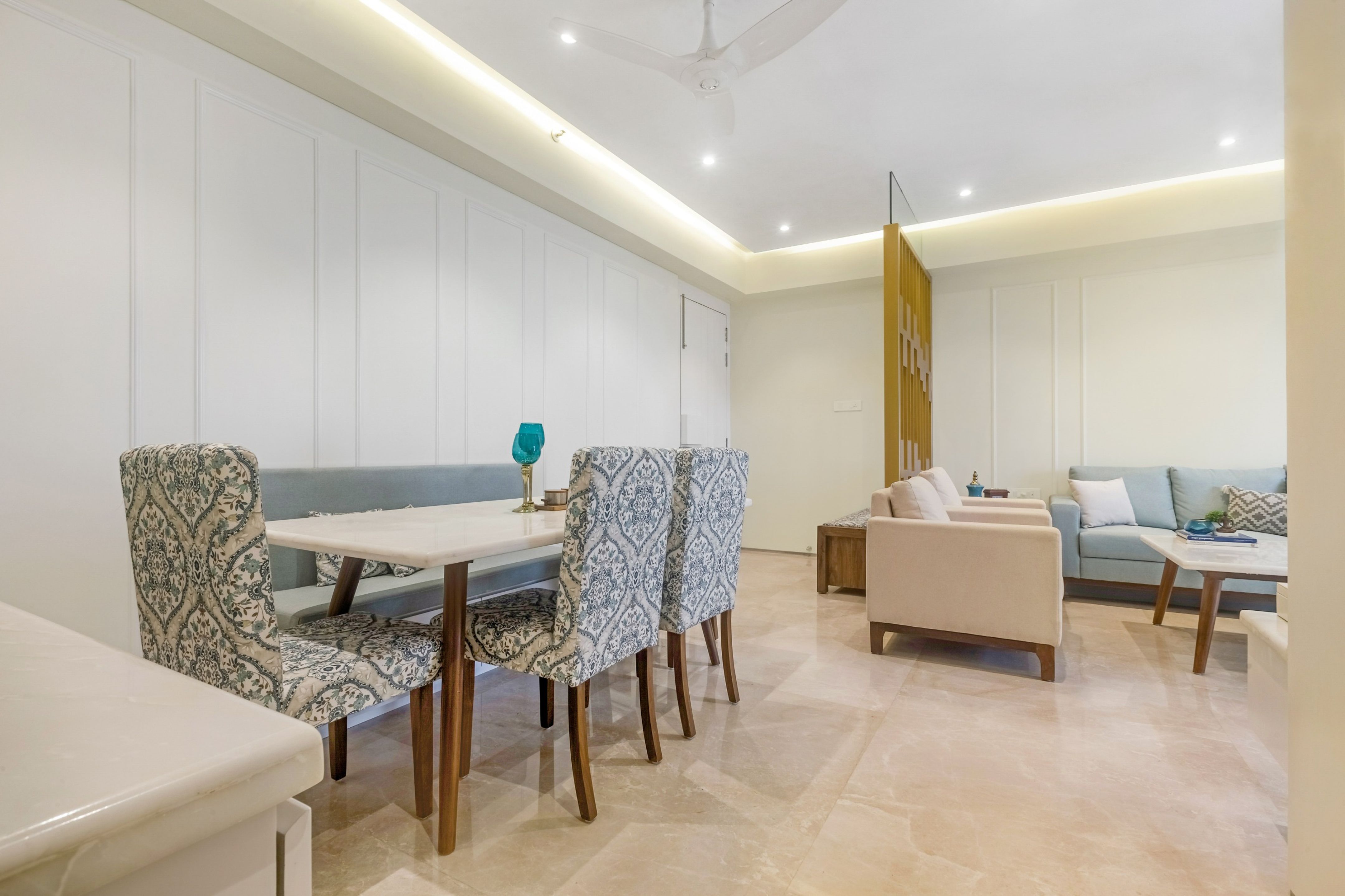 Plain False Ceiling Design With Cove Lights | Livspace