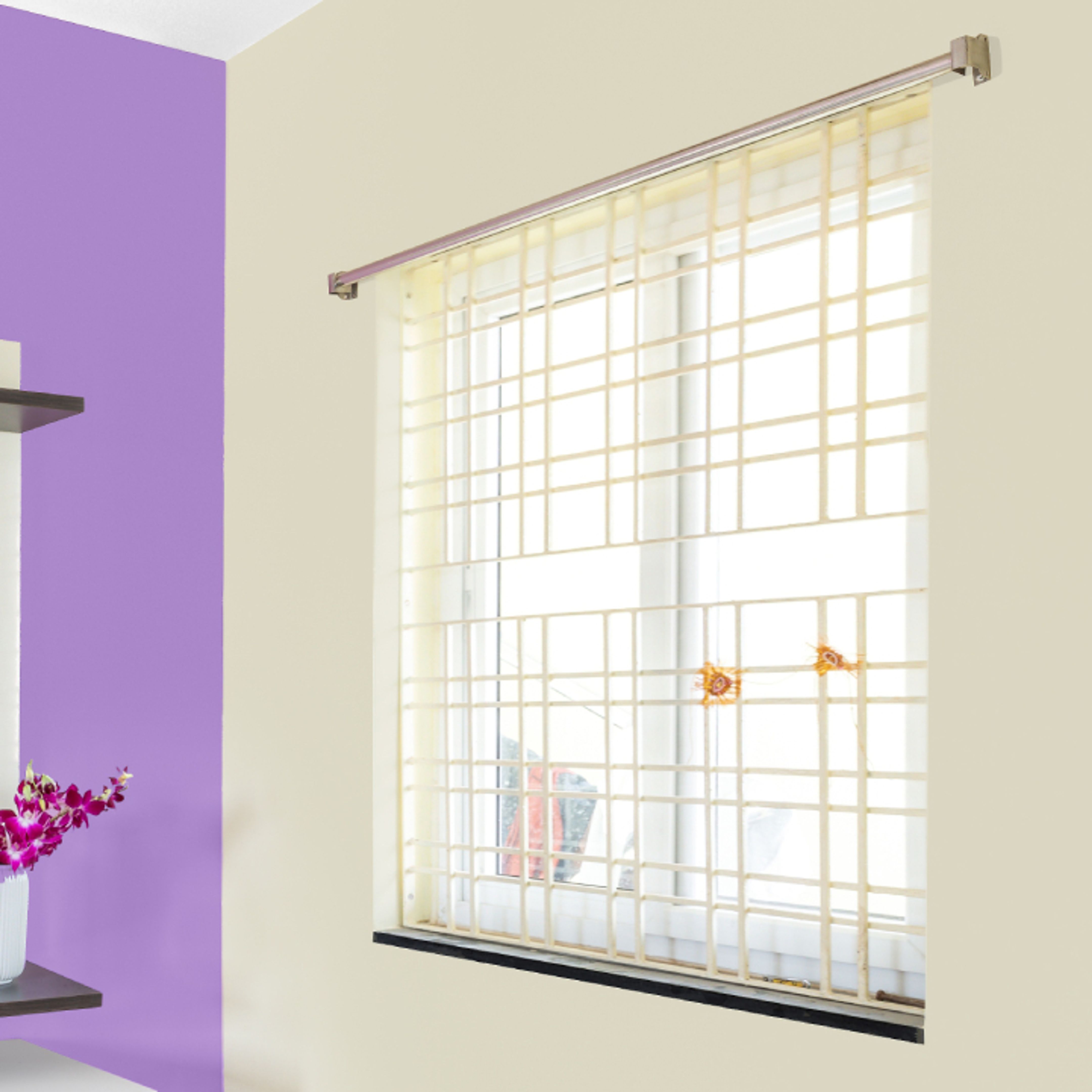 White UPVC Window Design With Granite Copping | Livspace