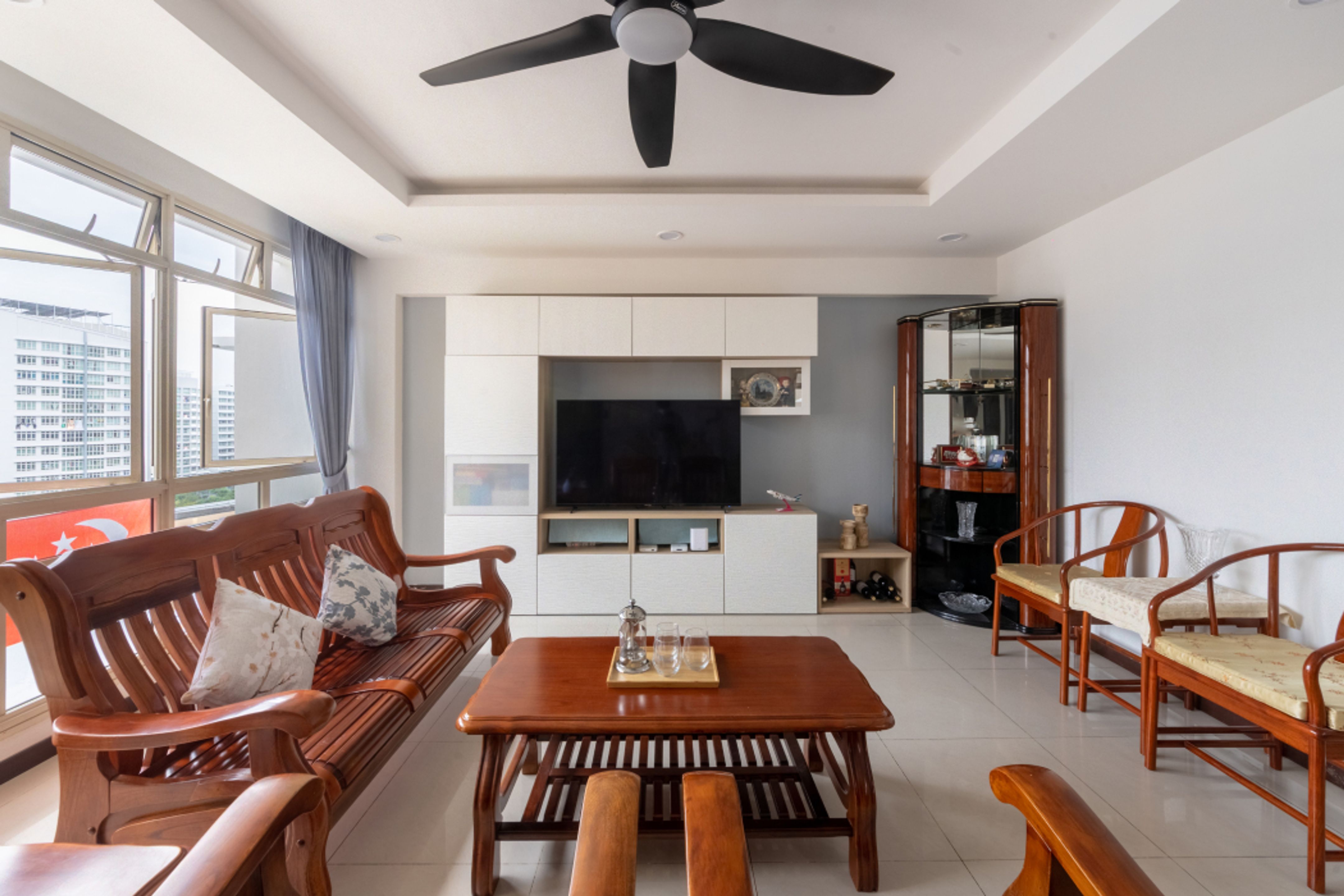 Drop Down False Ceiing Design With Recessed Lights | Livspace