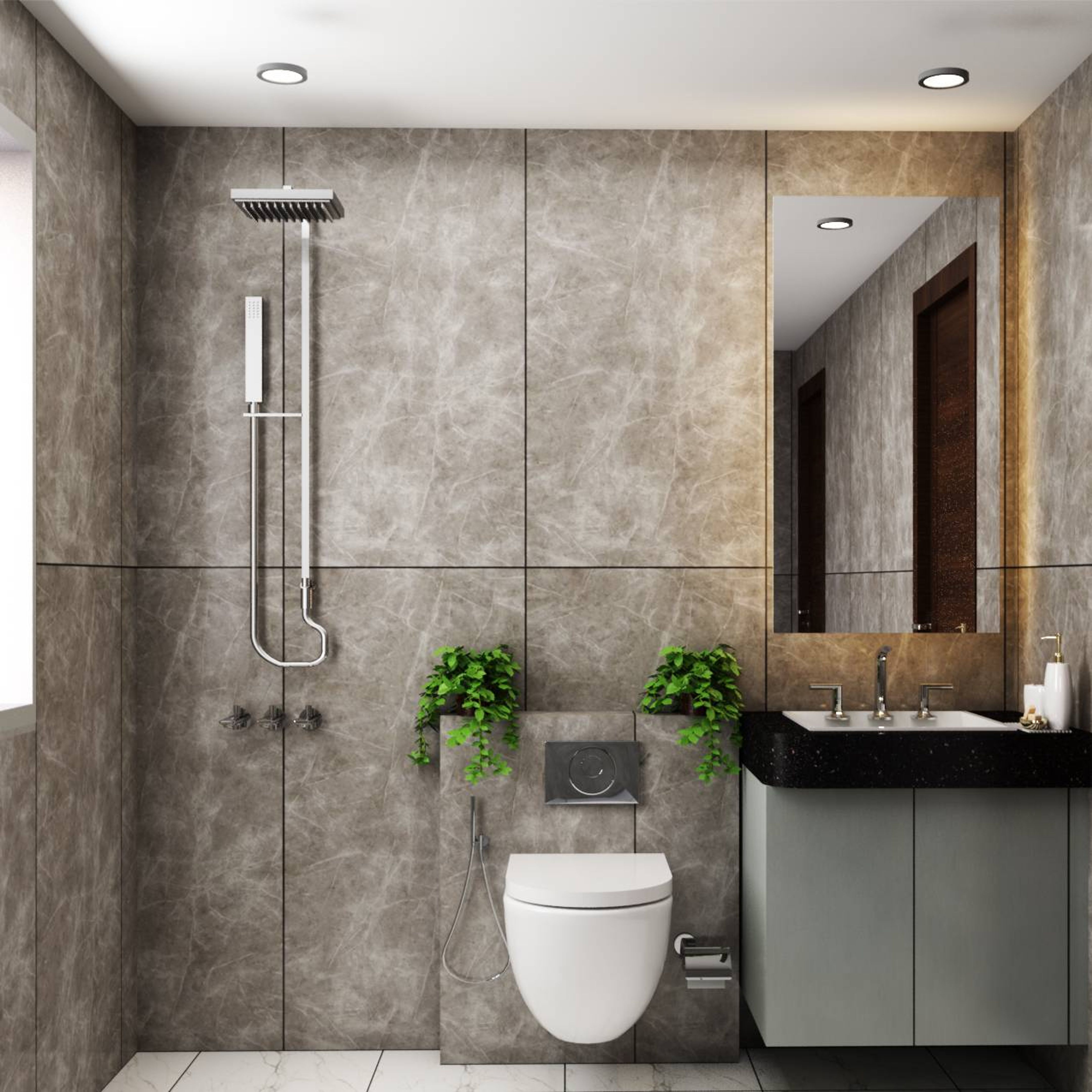 Convenient Modern Styled Small Bathroom Design Idea | Livspace Convenient Modern Styled Small Bathroom Design Idea | Livspace
