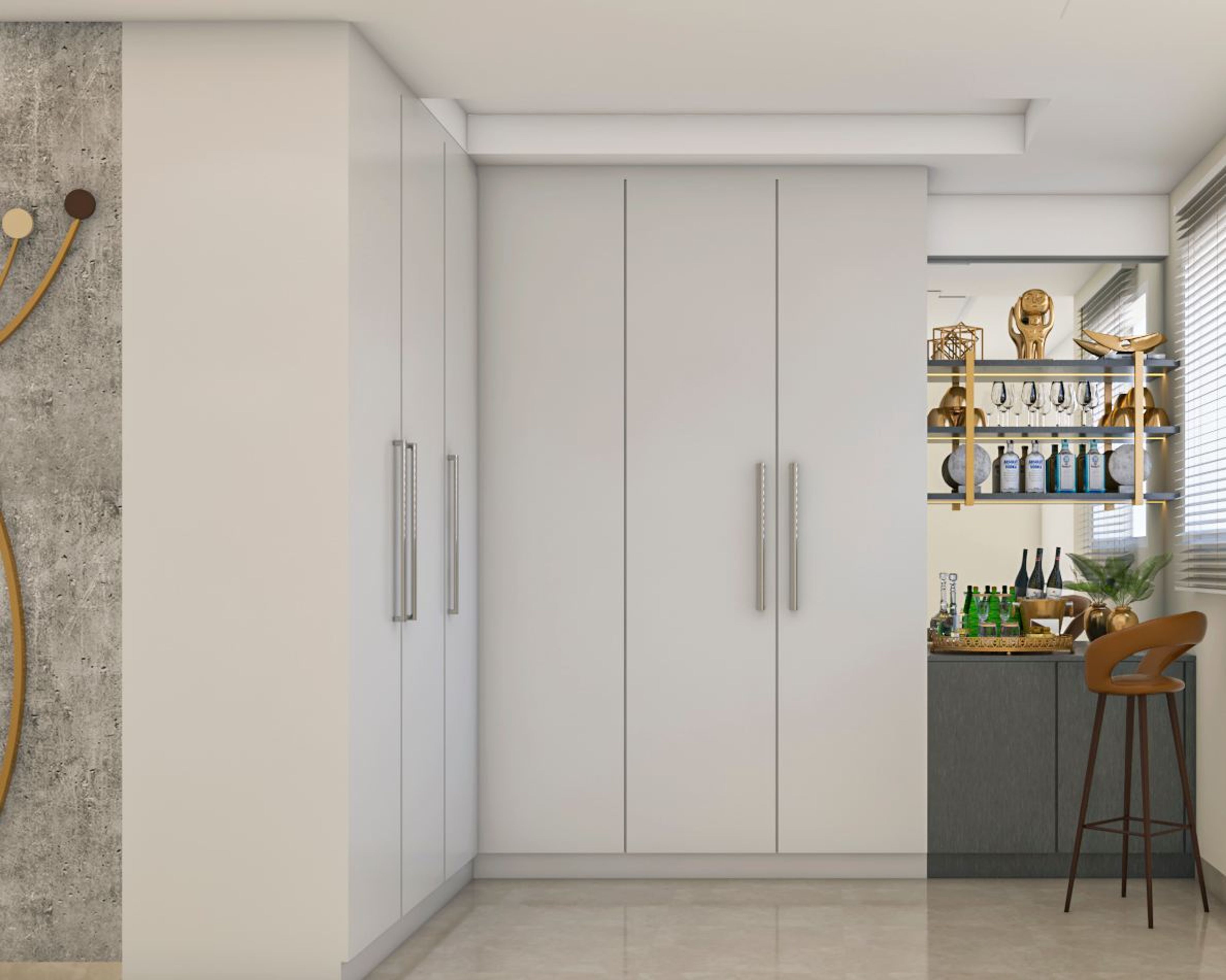 Contemporary Spacious L-Shaped Design | Livspace