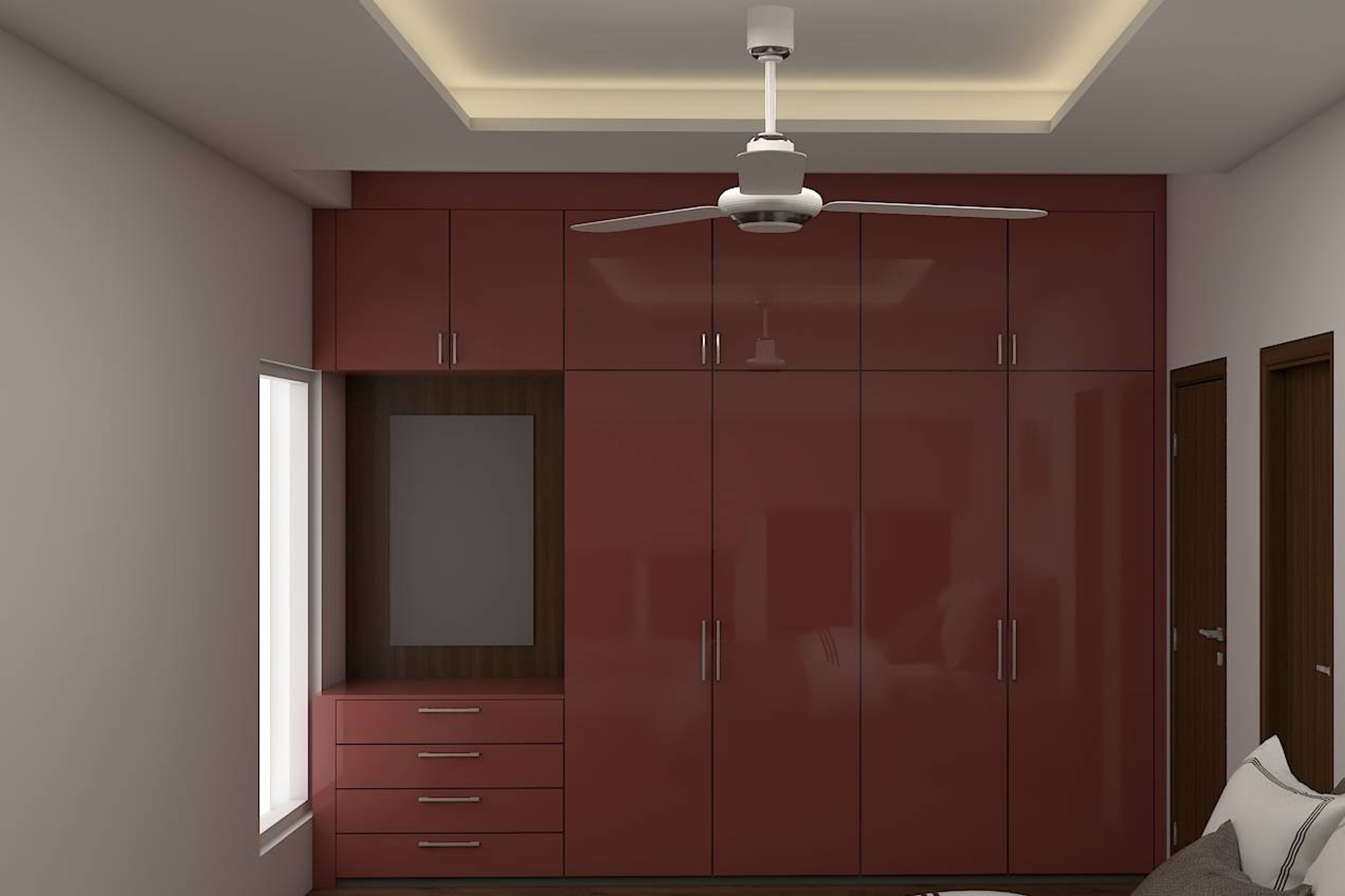 Low Maintenance Spacious Wardrobe Design | Livspace