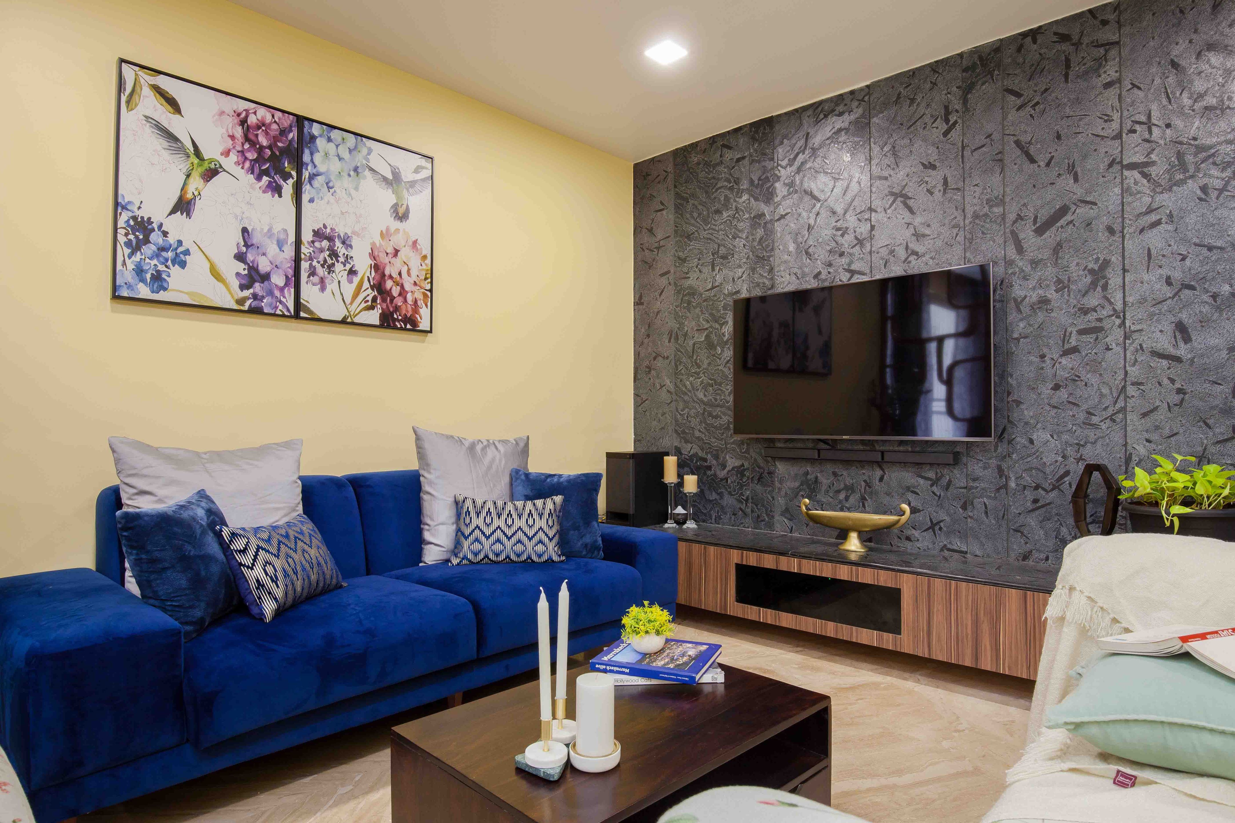 Pune 3-BHK Interior With Spacious Kids Room Design And World Map Accent Wall | Livspace