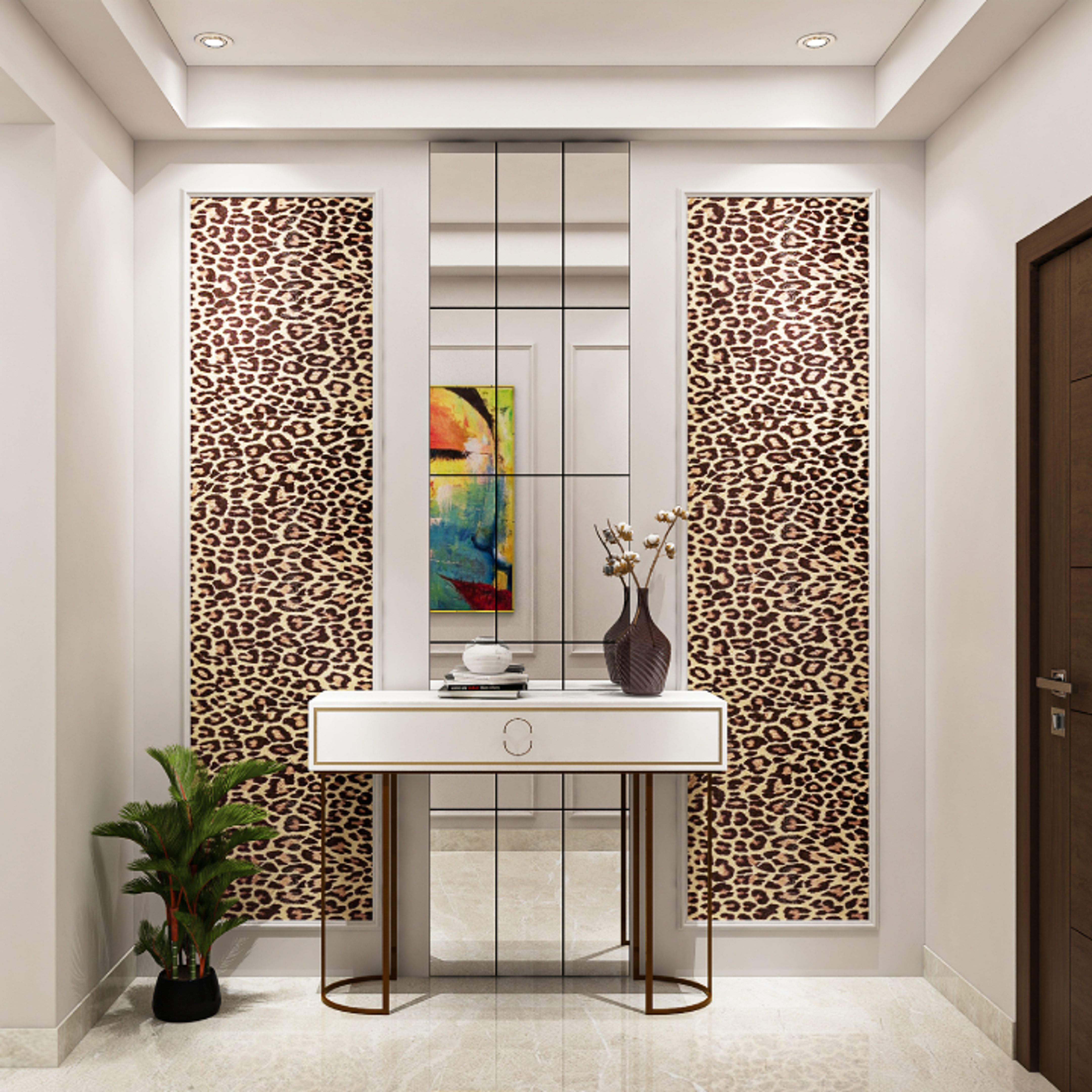 Spacious Foyer Design With A Closed Drawer Unit | Livspace