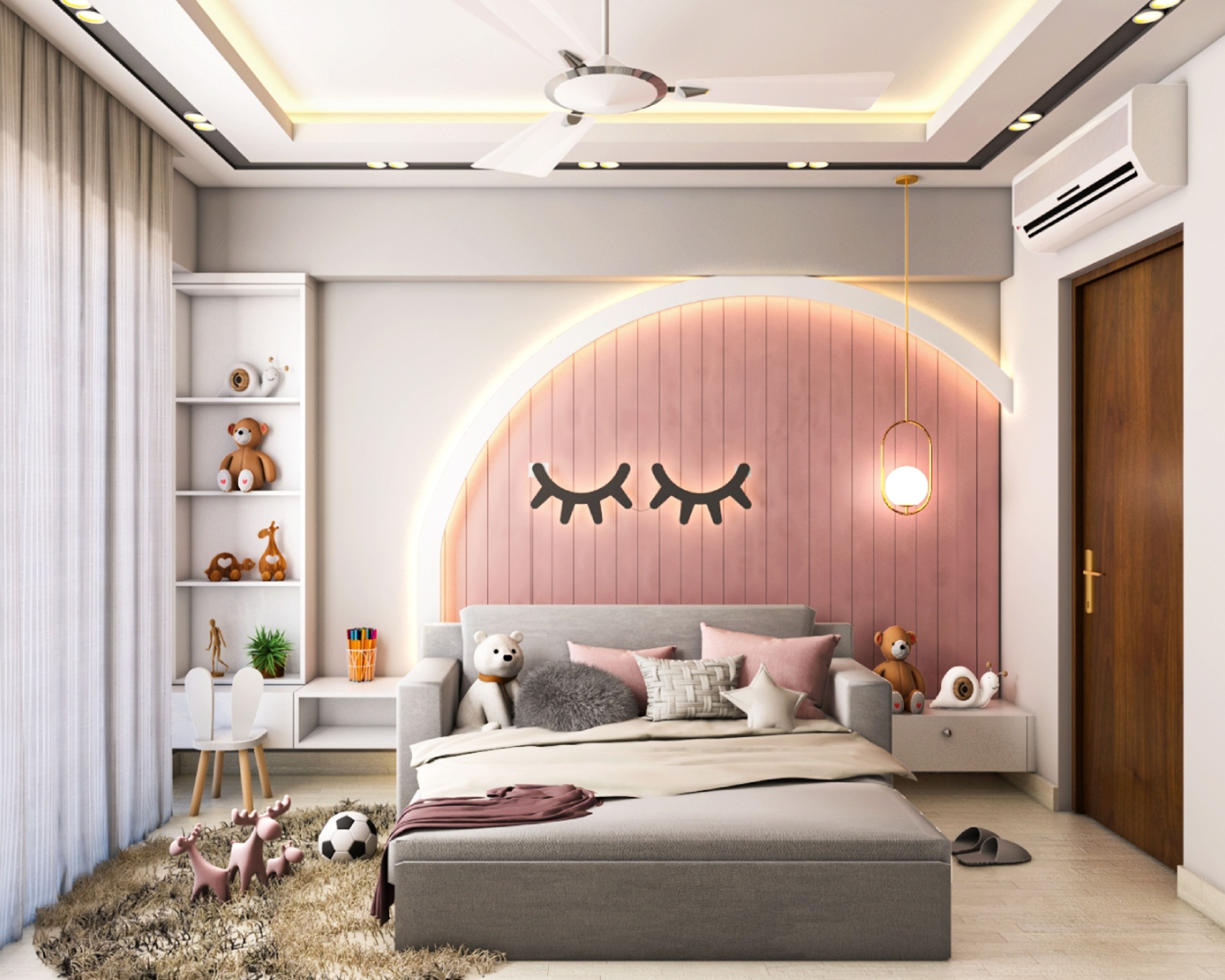 Square POP Peripheral False Ceiling Design | Livspace