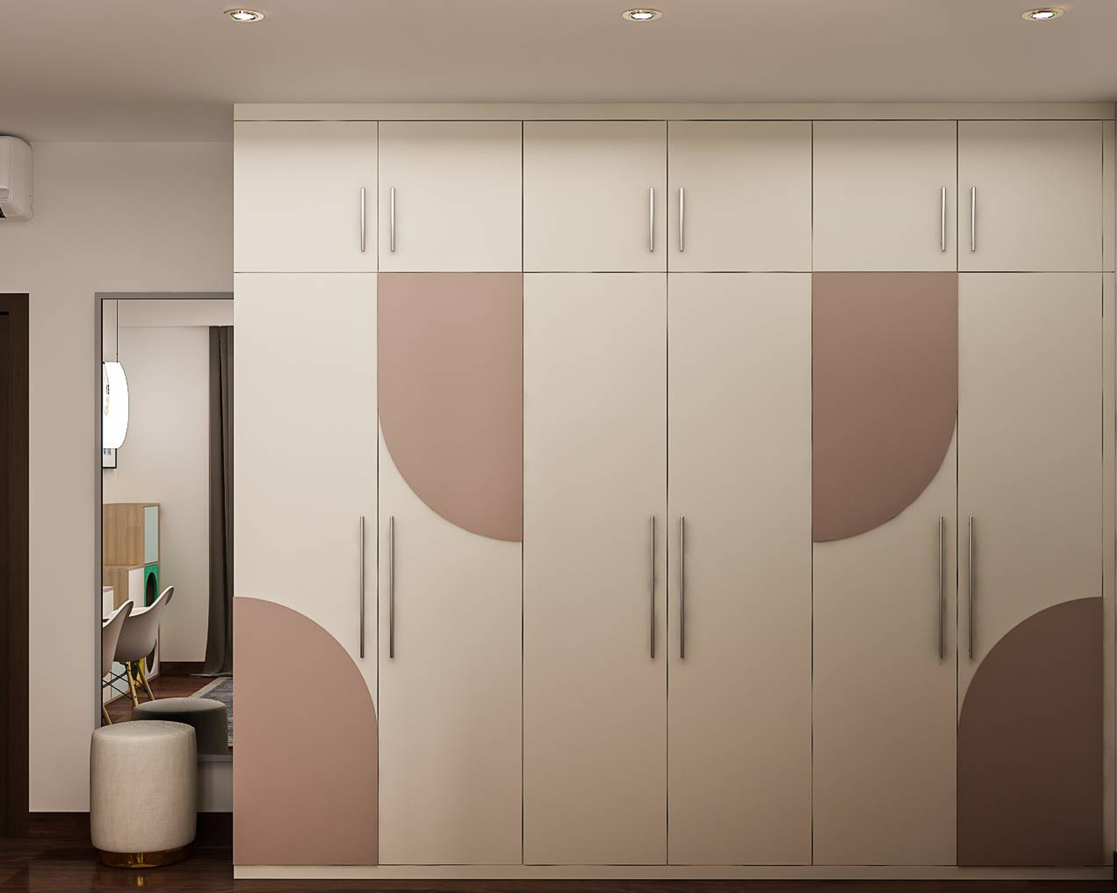 Modern Wardrobe Design With Loft Storage | Livspace