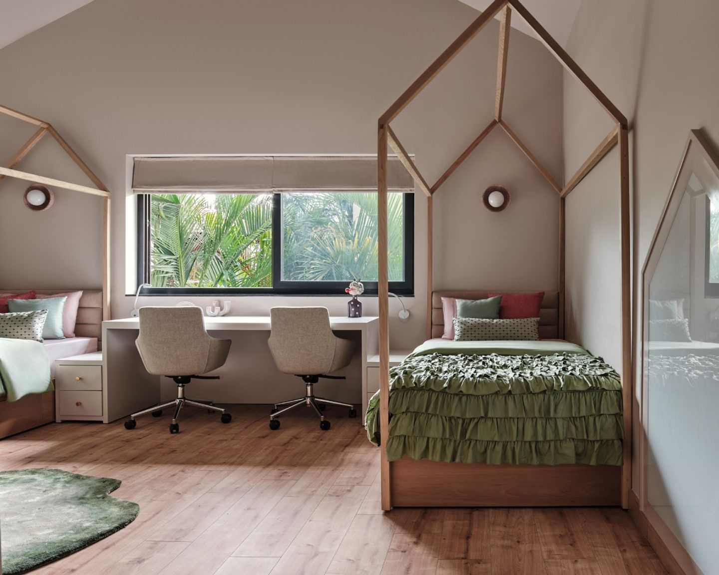 Matte Brown Flooring Design for Bedrooms | Livspace