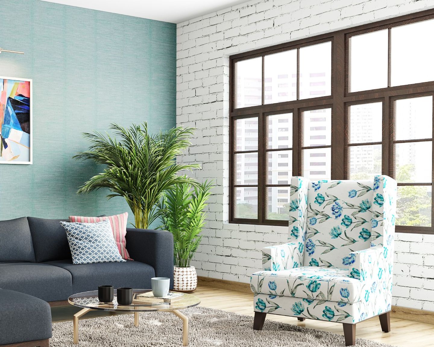 Swing Shutter-Cum-Fixed Window Design In Wood | Livspace