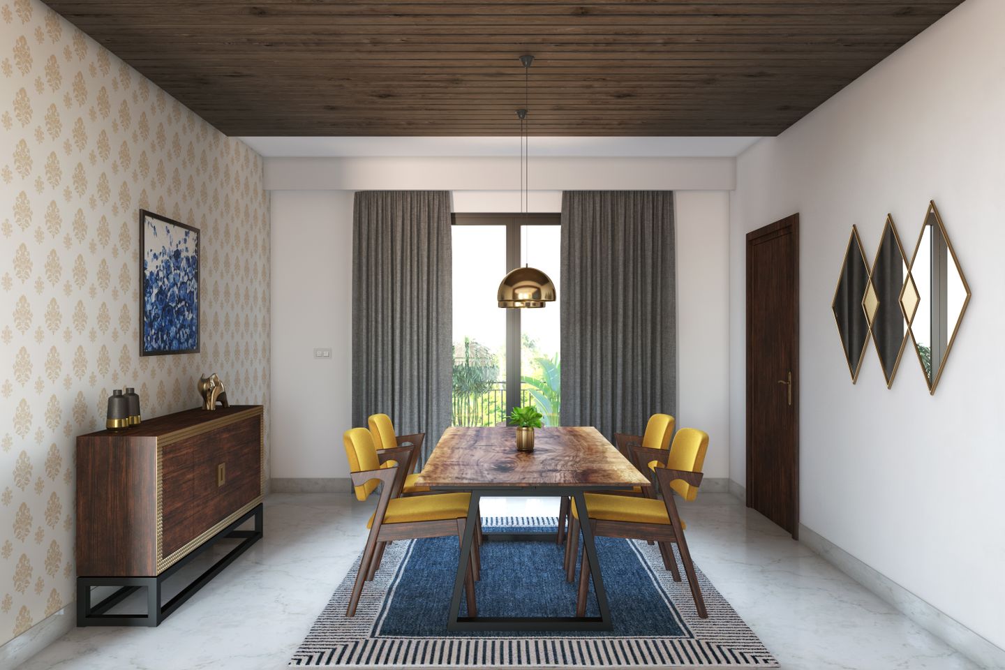 Traditional Dining Room Design For Small Families | Livspace