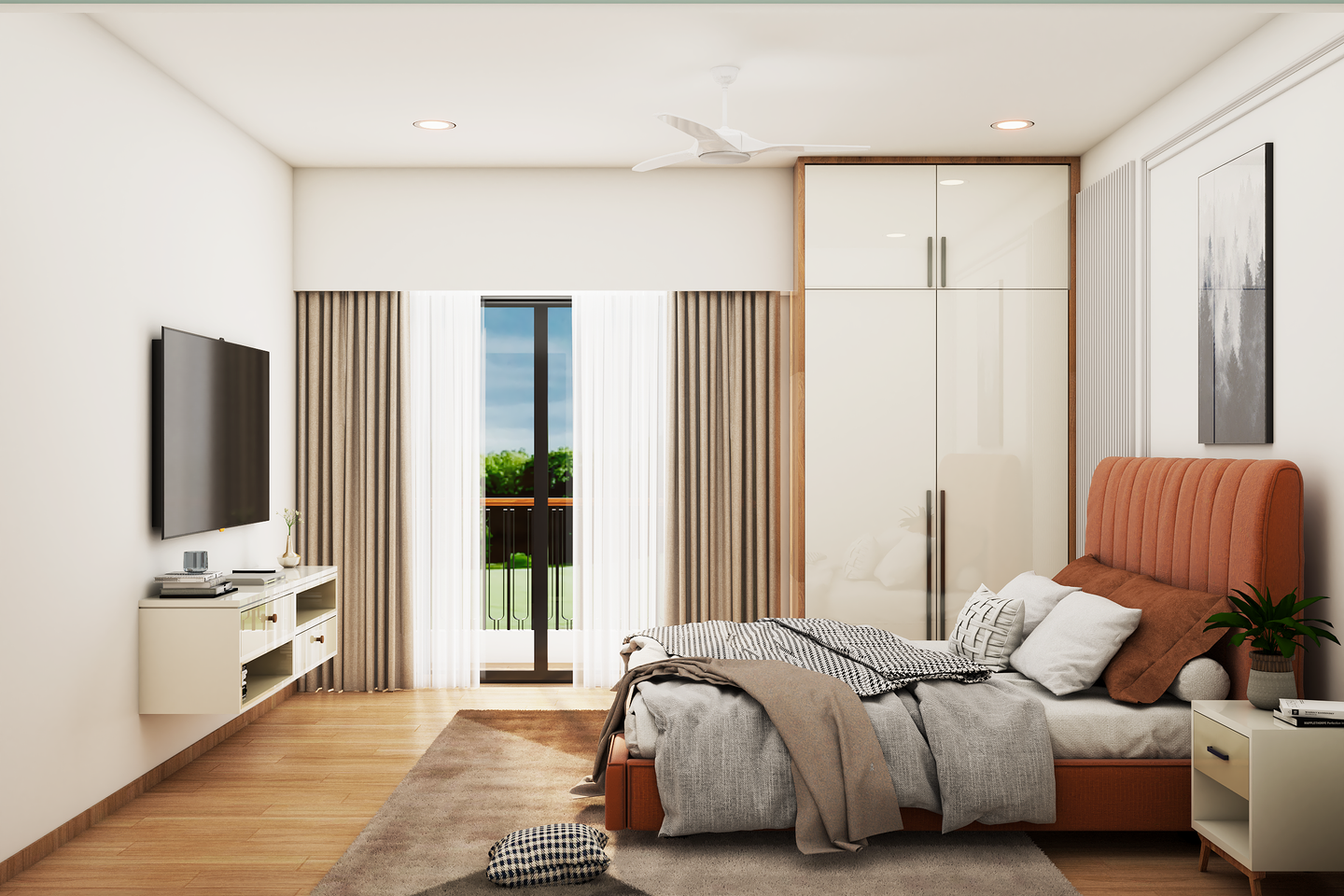 Compact Guest Bedroom Design With Modern Interiors | Livspace