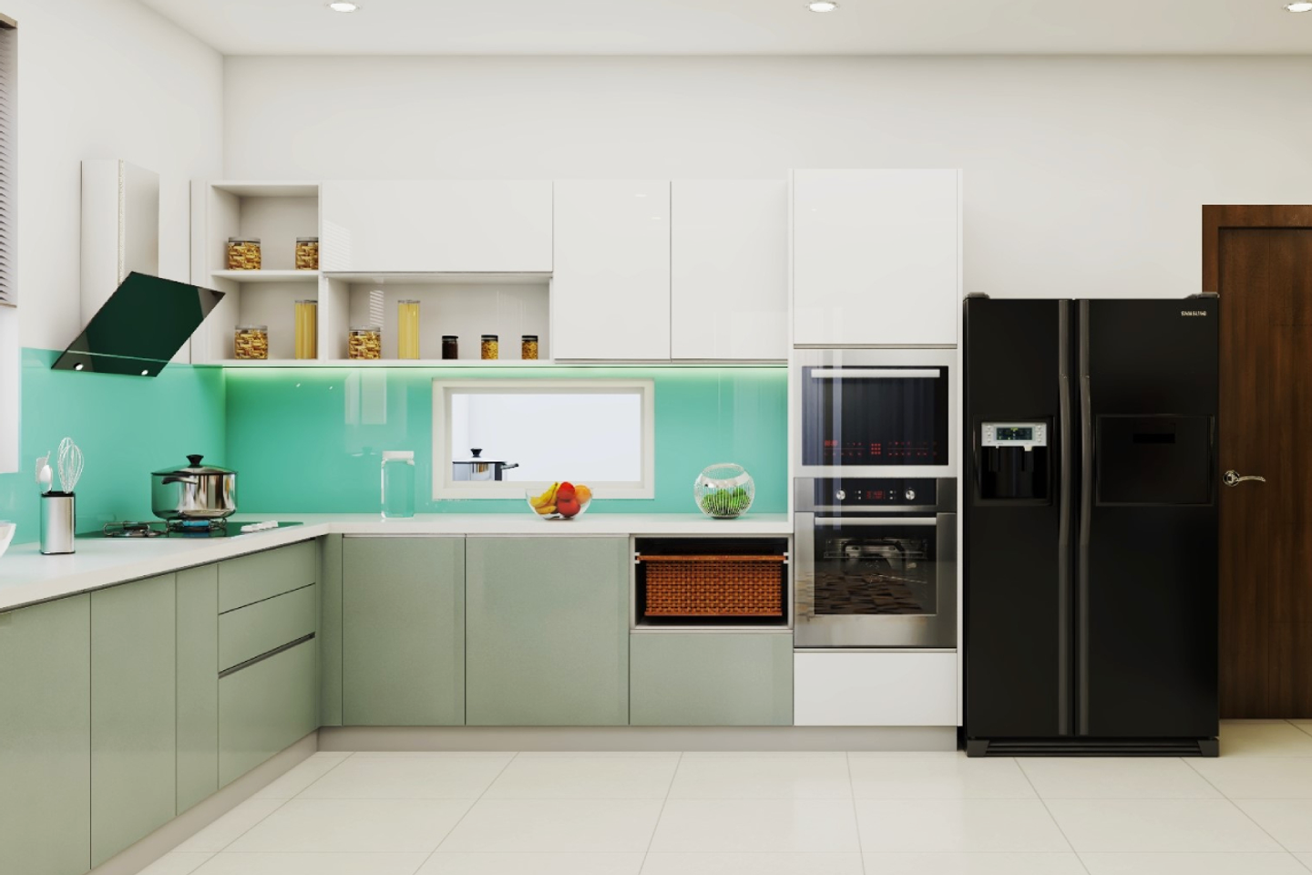 Modern Themed U-Shaped Beautiful Modular Kitchen Design | Livspace