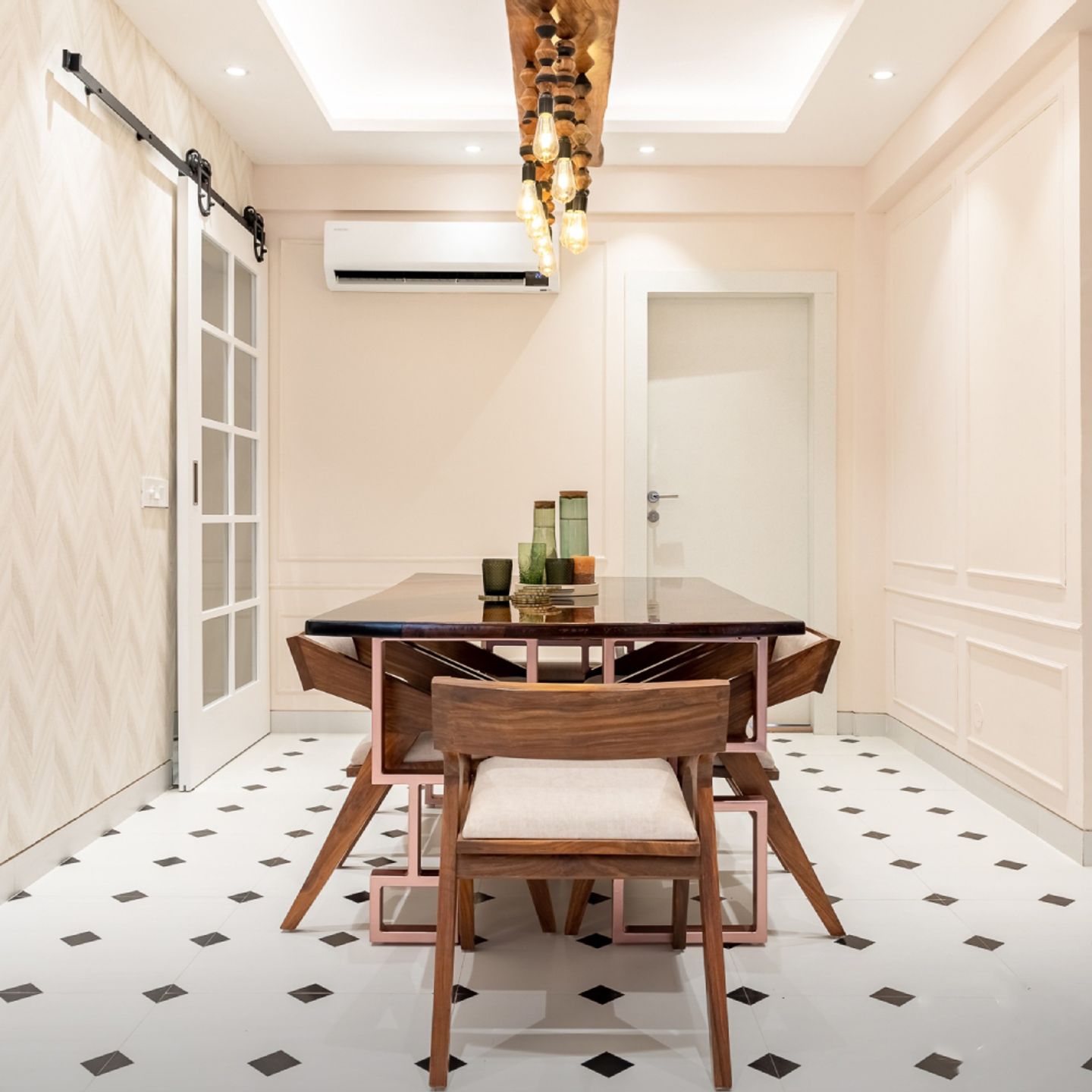 Rectangular Ceiling Design With Cove And Recessed Lighting | Livspace