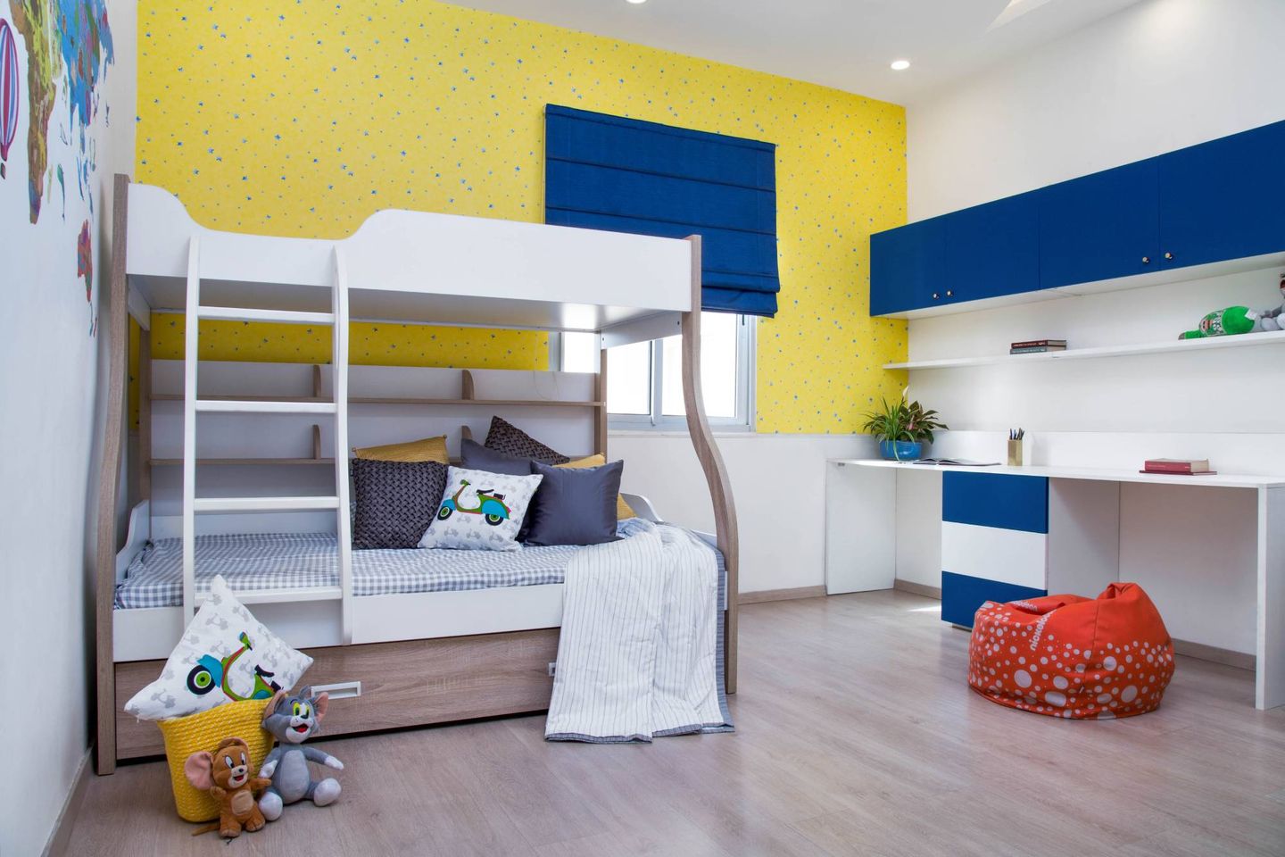 Two-Sharing Kids Bedroom Design With Ambient Lighting | Livspace