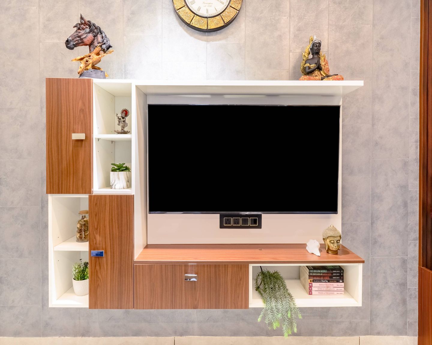 Wall-Mounted TV Cabinet Design | Livspace