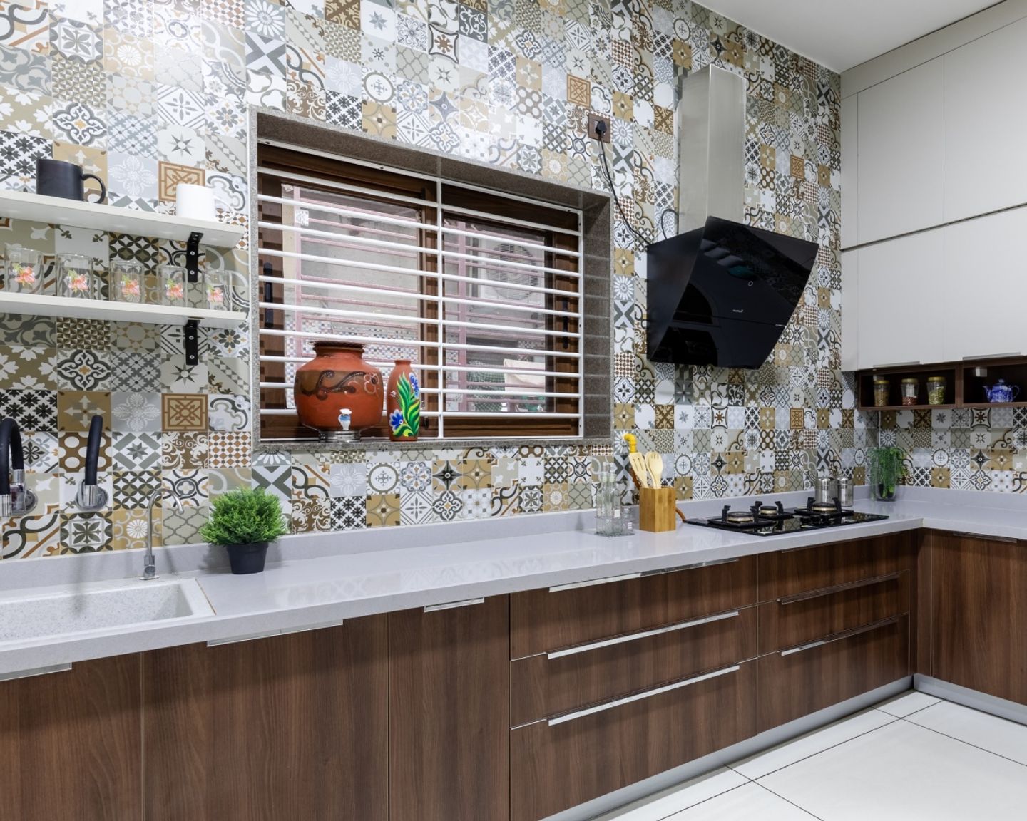 Compact UPVC Window Design With Grills | Livspace