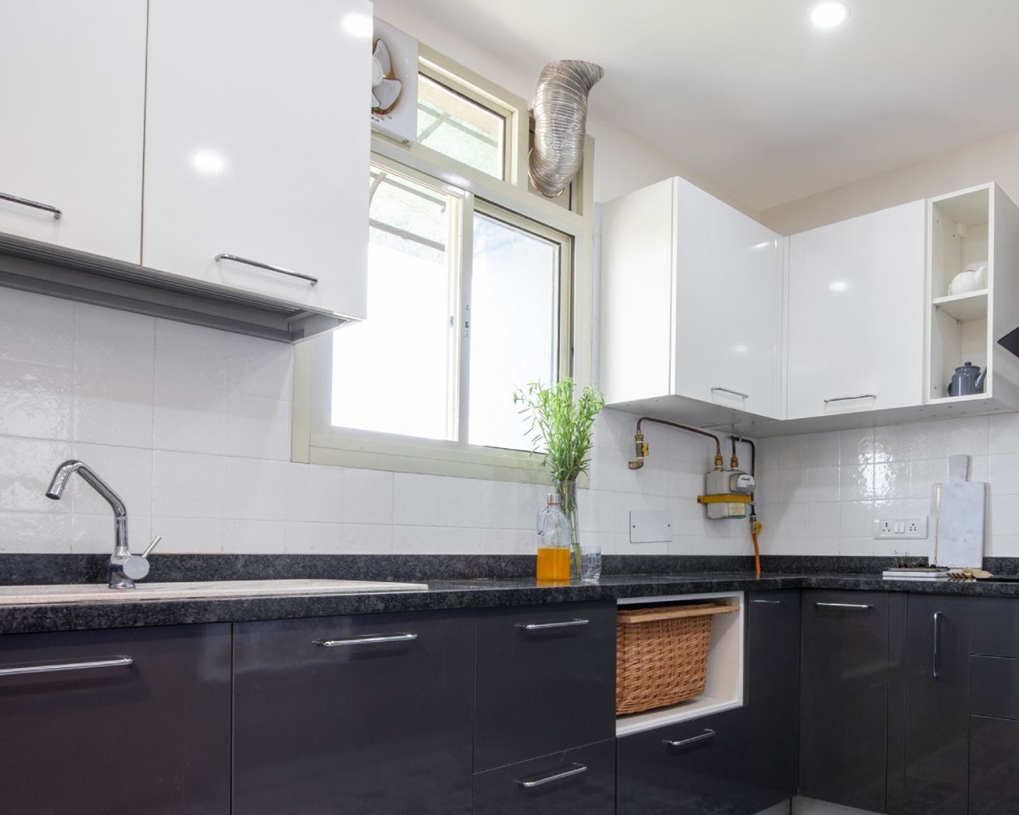 White Sliding Window Design For Kitchens | Livspace