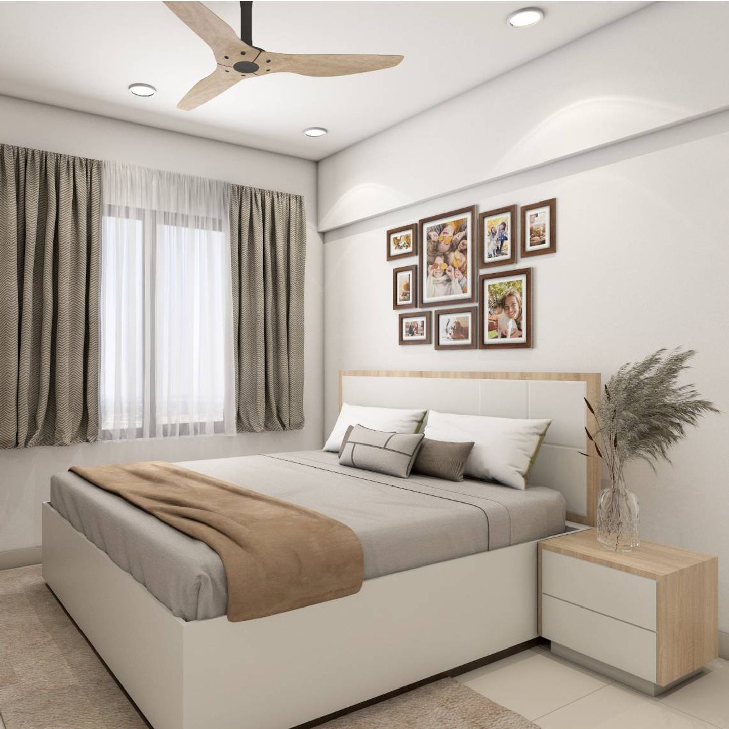 Spacious Guest Bedroom Design in Scandinavian Style | Livspace