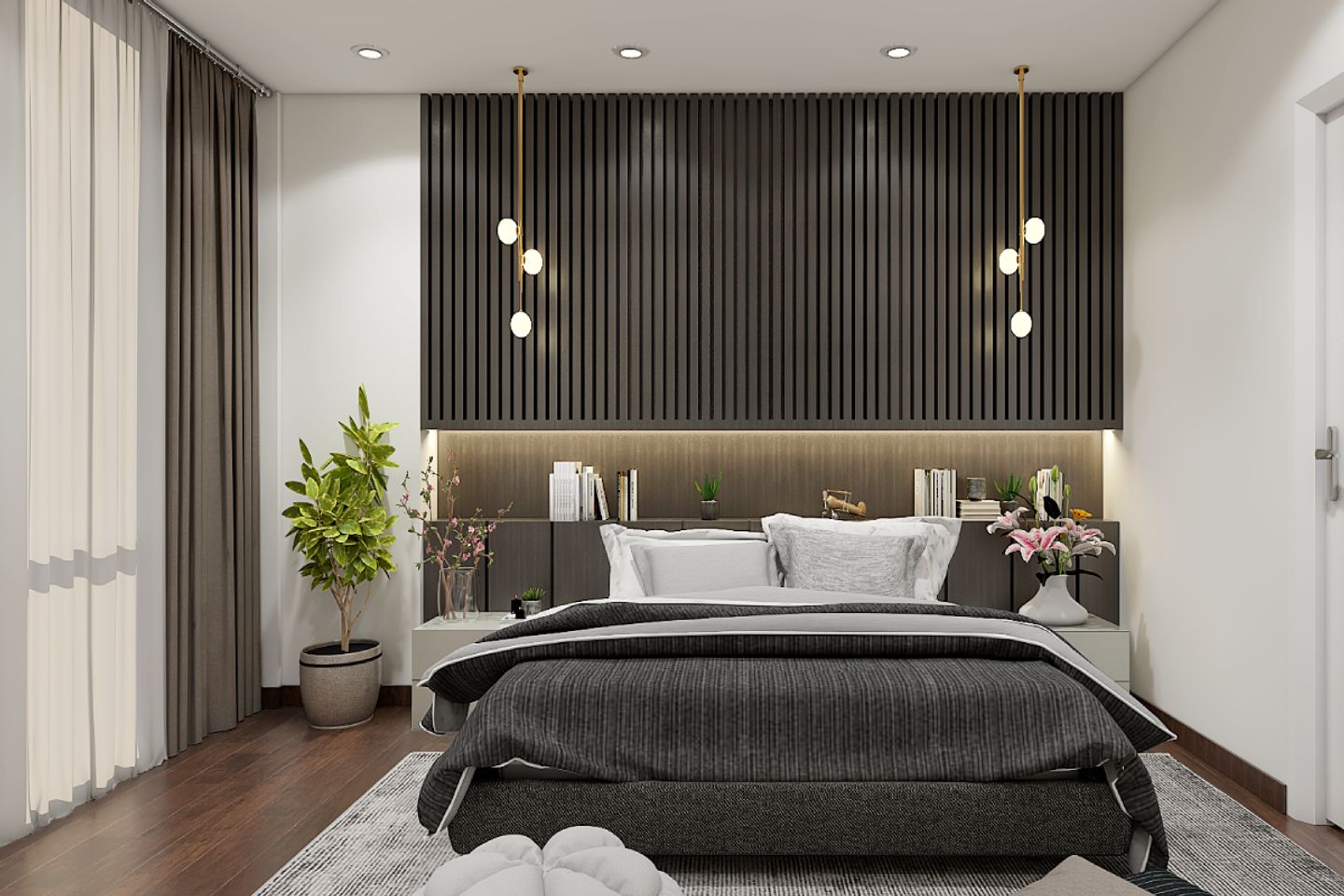 Spacious Bedroom Design With Profile Lighting | Livspace