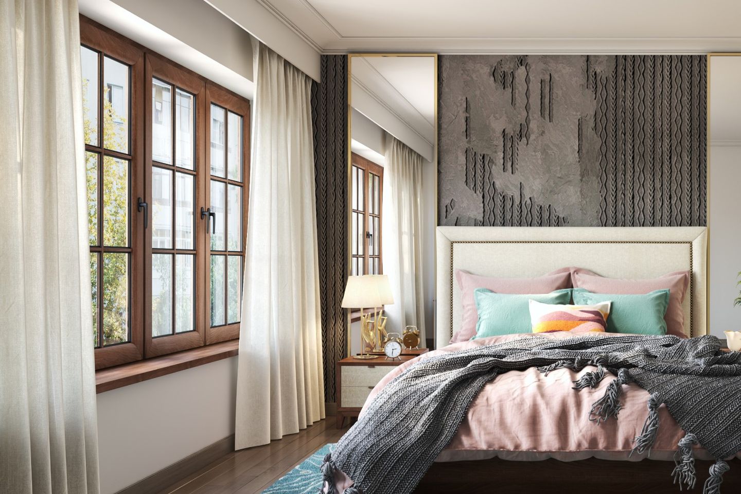 Brown Swing Shutter Window Design In Wood | Livspace