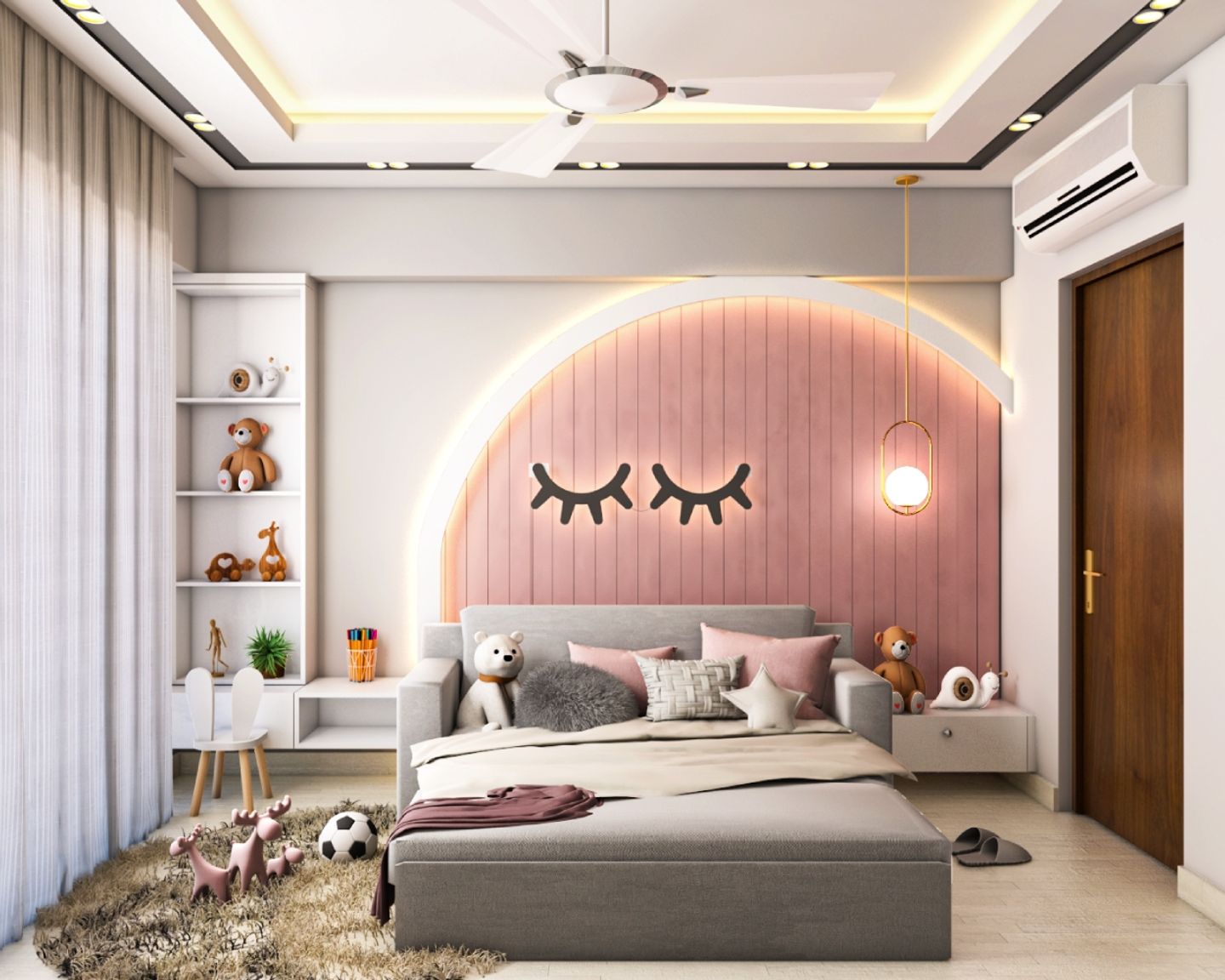 Square POP Peripheral False Ceiling Design | Livspace