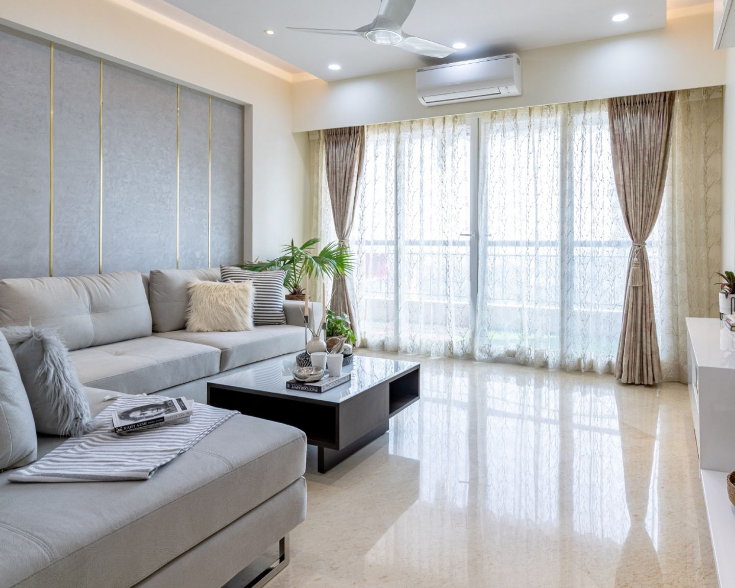 Square Beige Flooring Design | Livspace