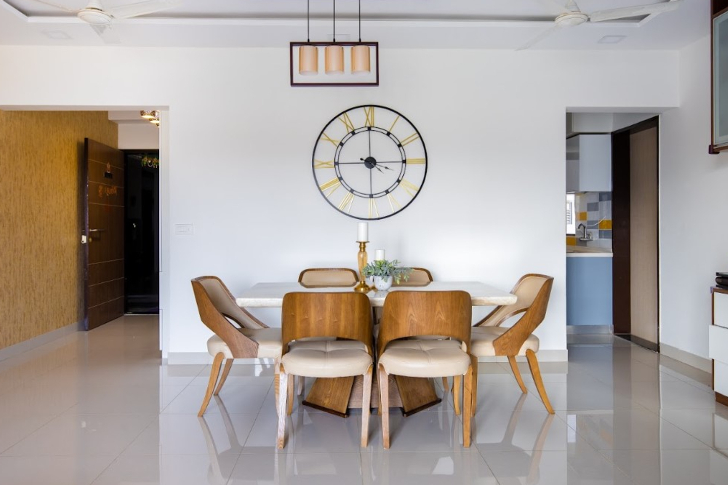 Vitrified Floor Tile Design For Dining Rooms | Livspace