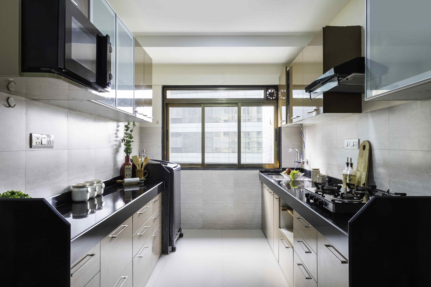 Vitrified Kitchen Tile Design For Compact Kitchens | Livspace