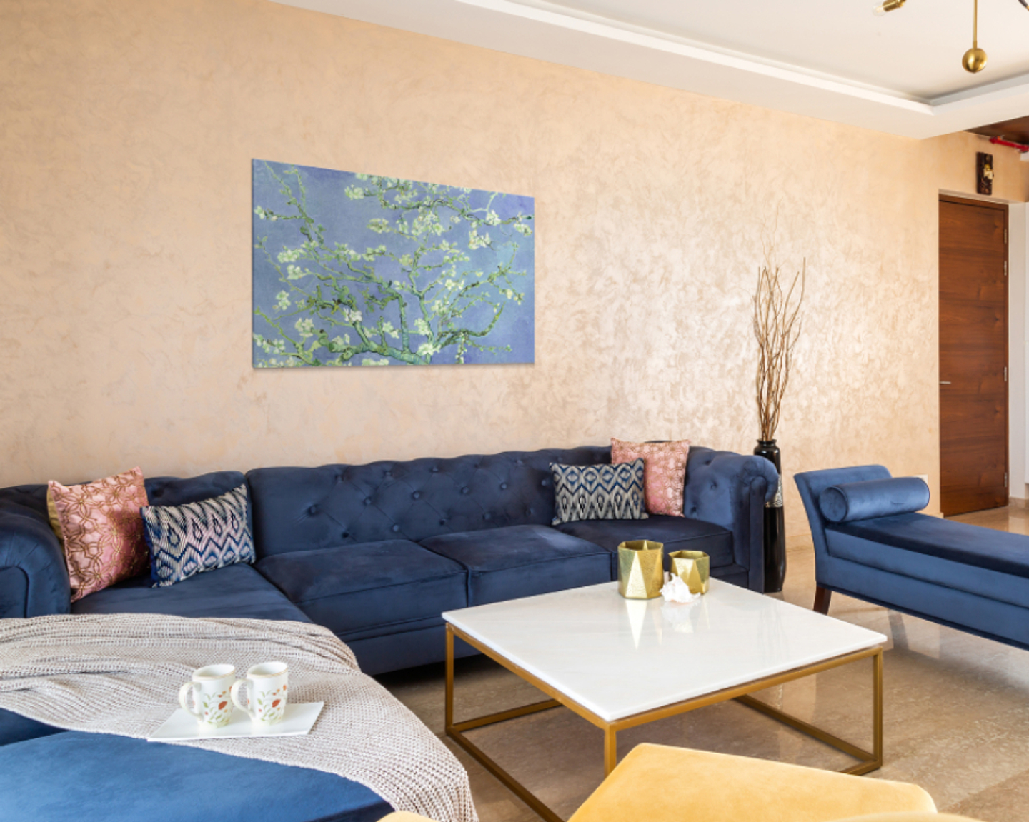 Minimal Beige Wall Paint For Contemporary Living Rooms | Livspace