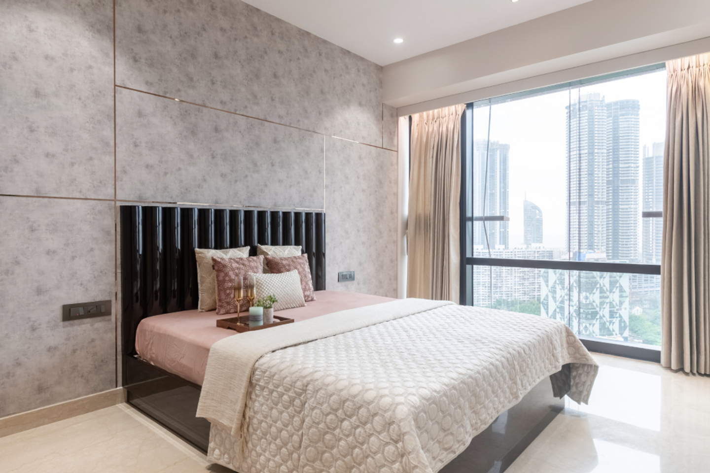 7' Window Design With A Black Aluminium Frame | Livspace