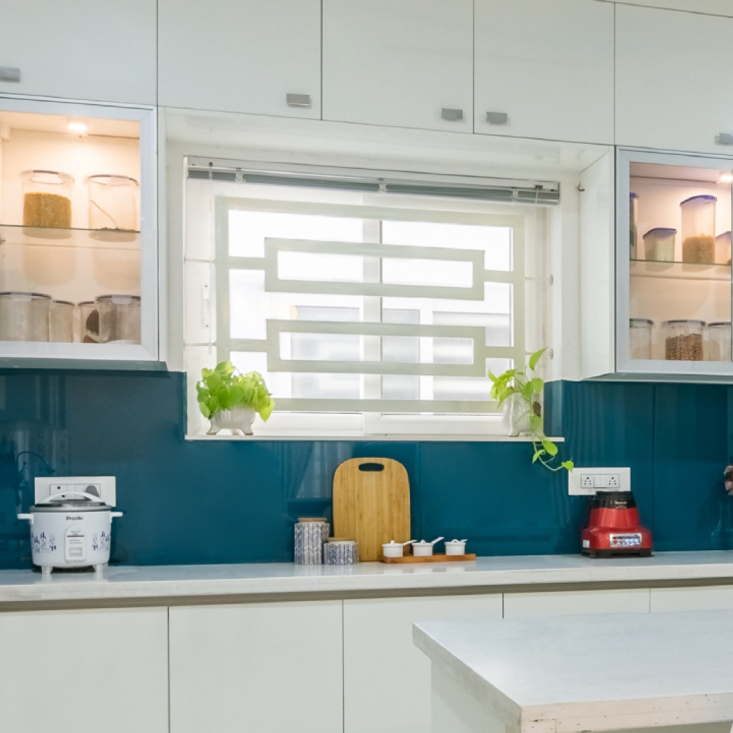White Sliding Window Design For Kitchens | Livspace