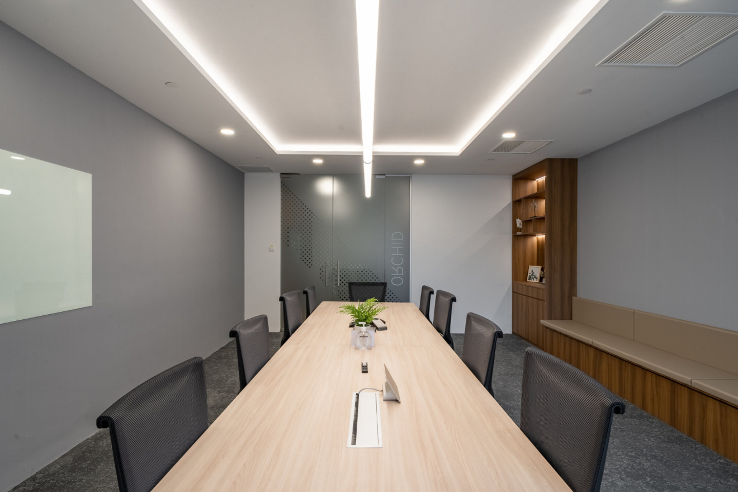 White False Ceiling Design With Spotlights | Livspace