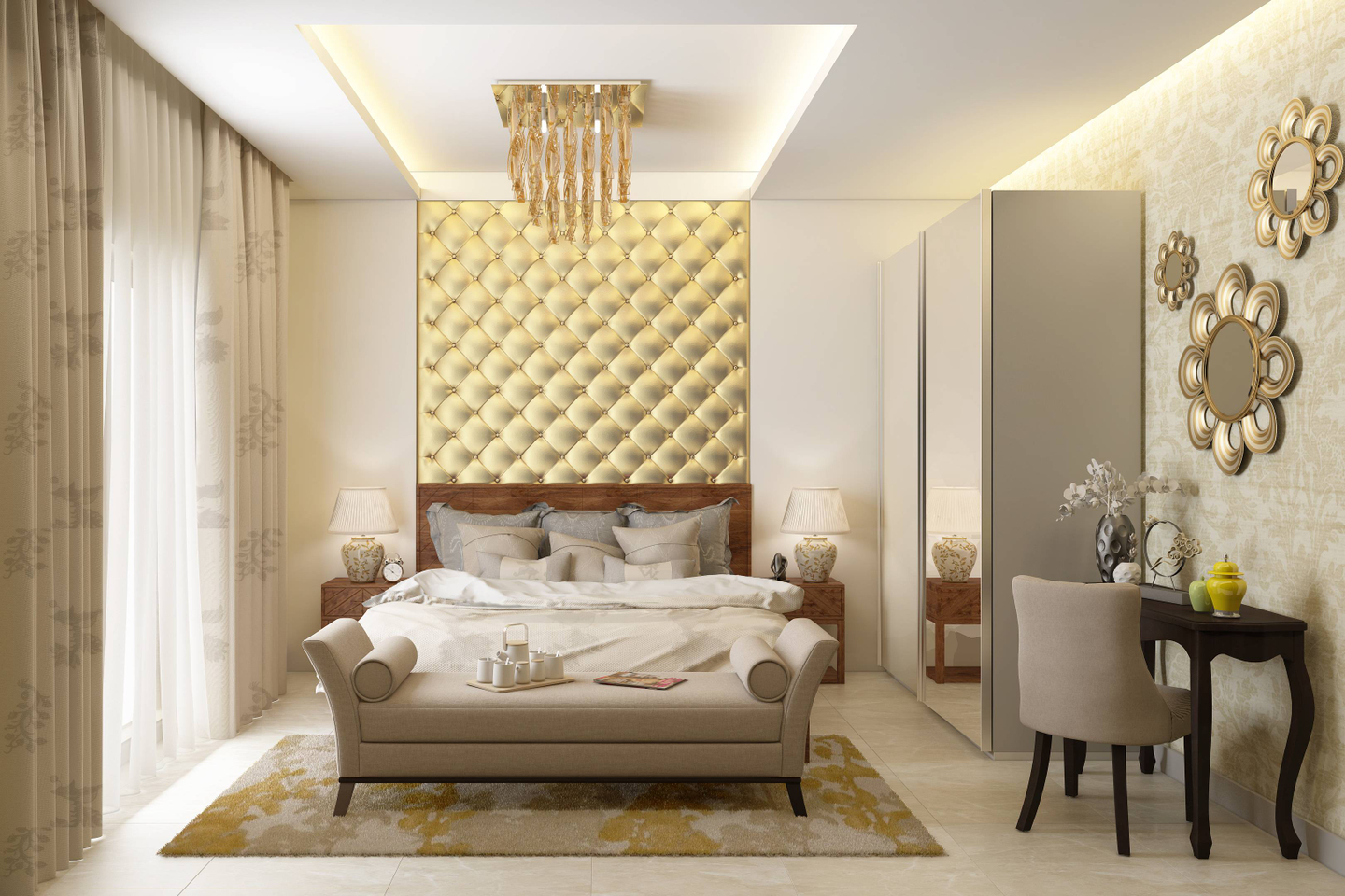 Luxurious POP Design For Bedroom | Livspace