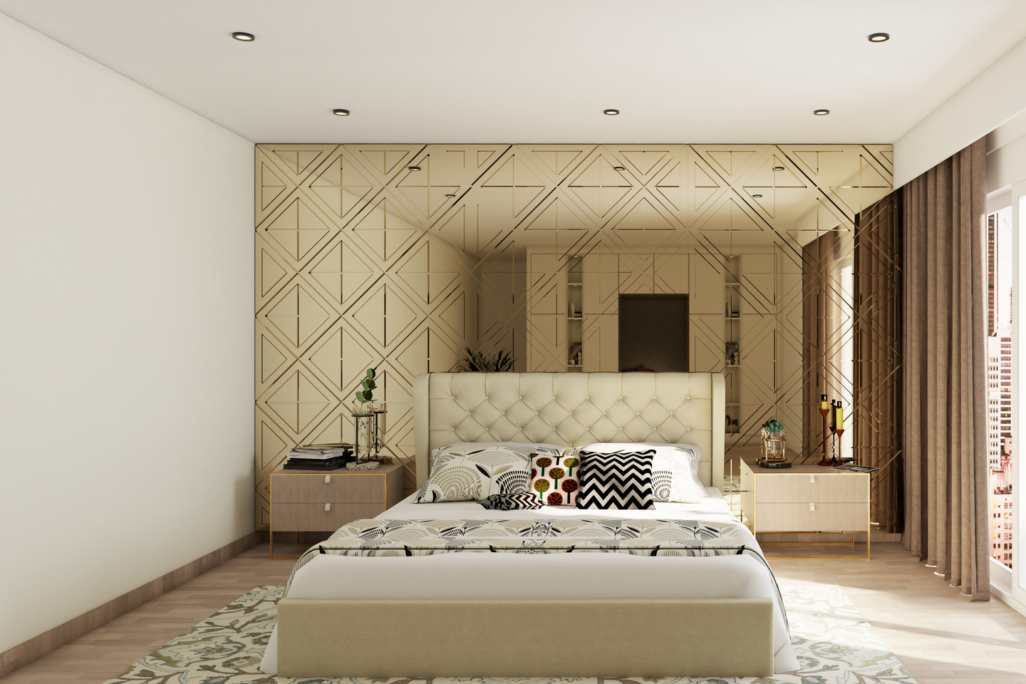 Spacious Contemporary Styled Convenient Guest Bedroom Design | Livspace