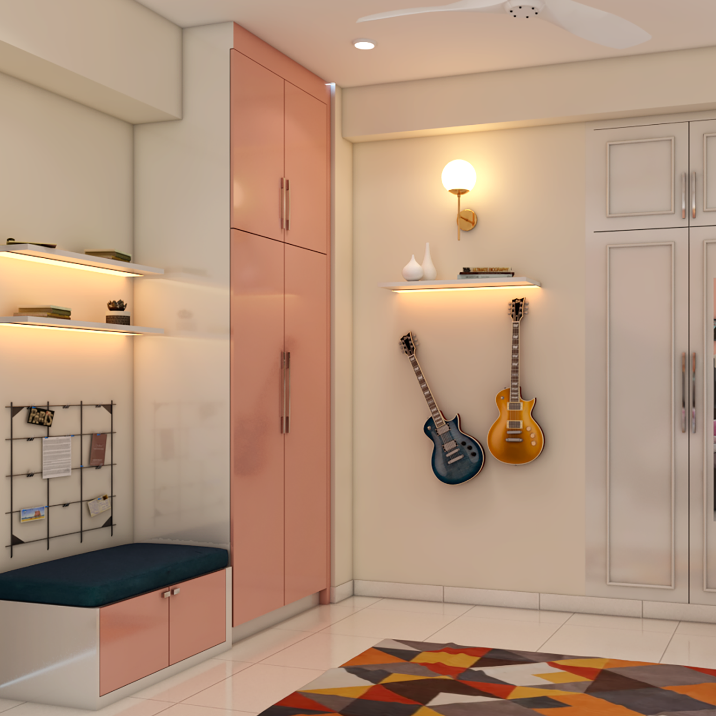 Compact Modern Wardrobe Designed For Kids | Livspace
