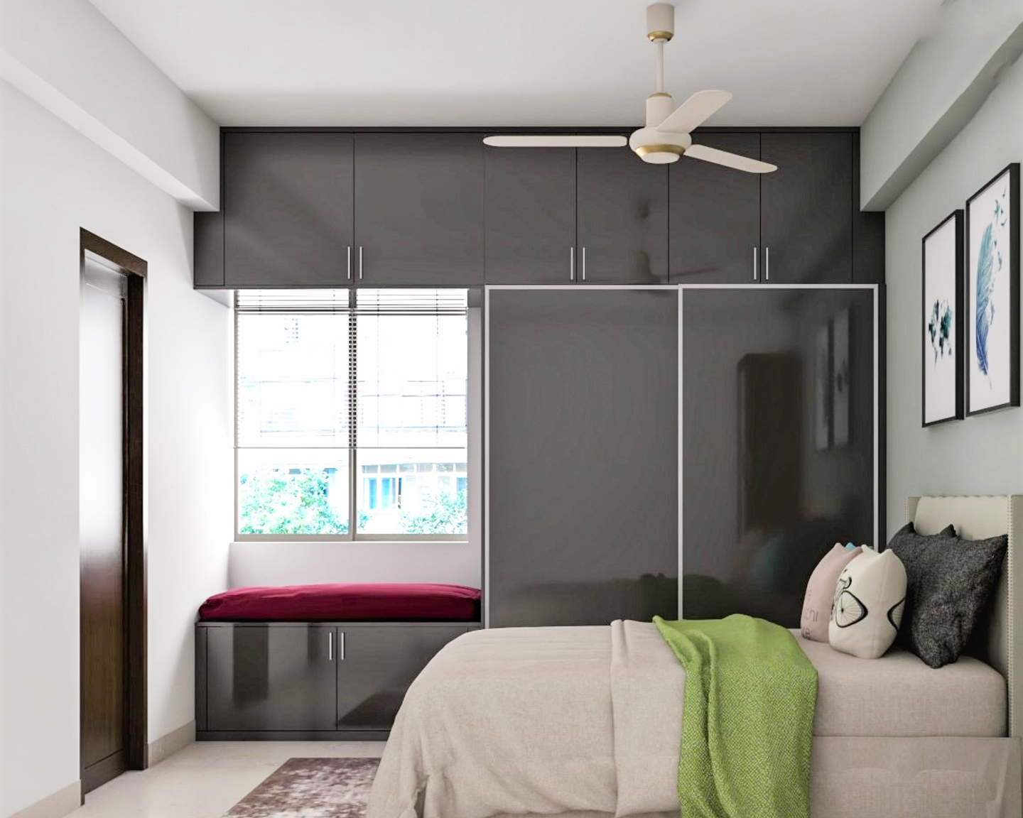 Contemporary Design Stylish Functional Spacious Bedroom | Livspace