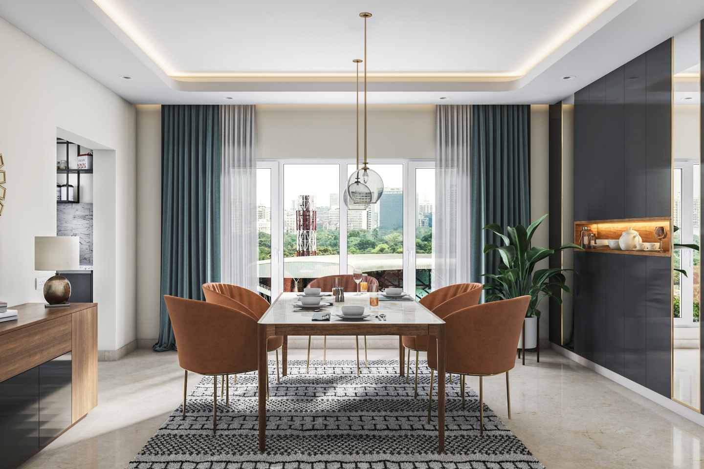 Artistic Spacious Dining Room Ideas | Livspace