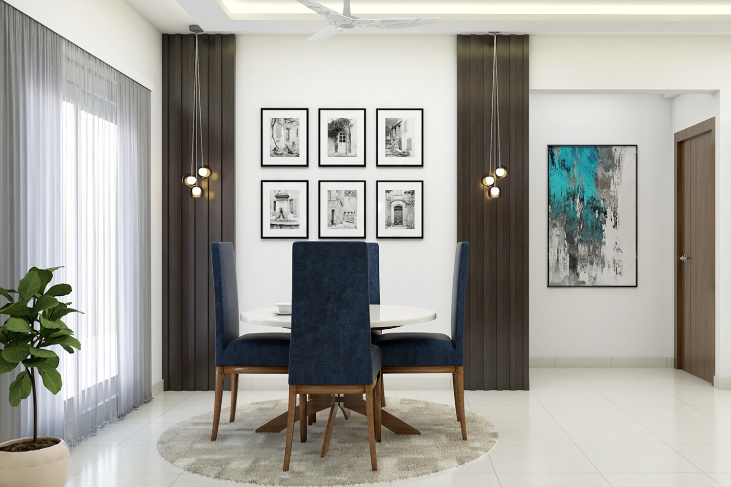 Spacious Dining Room Design | Livspace