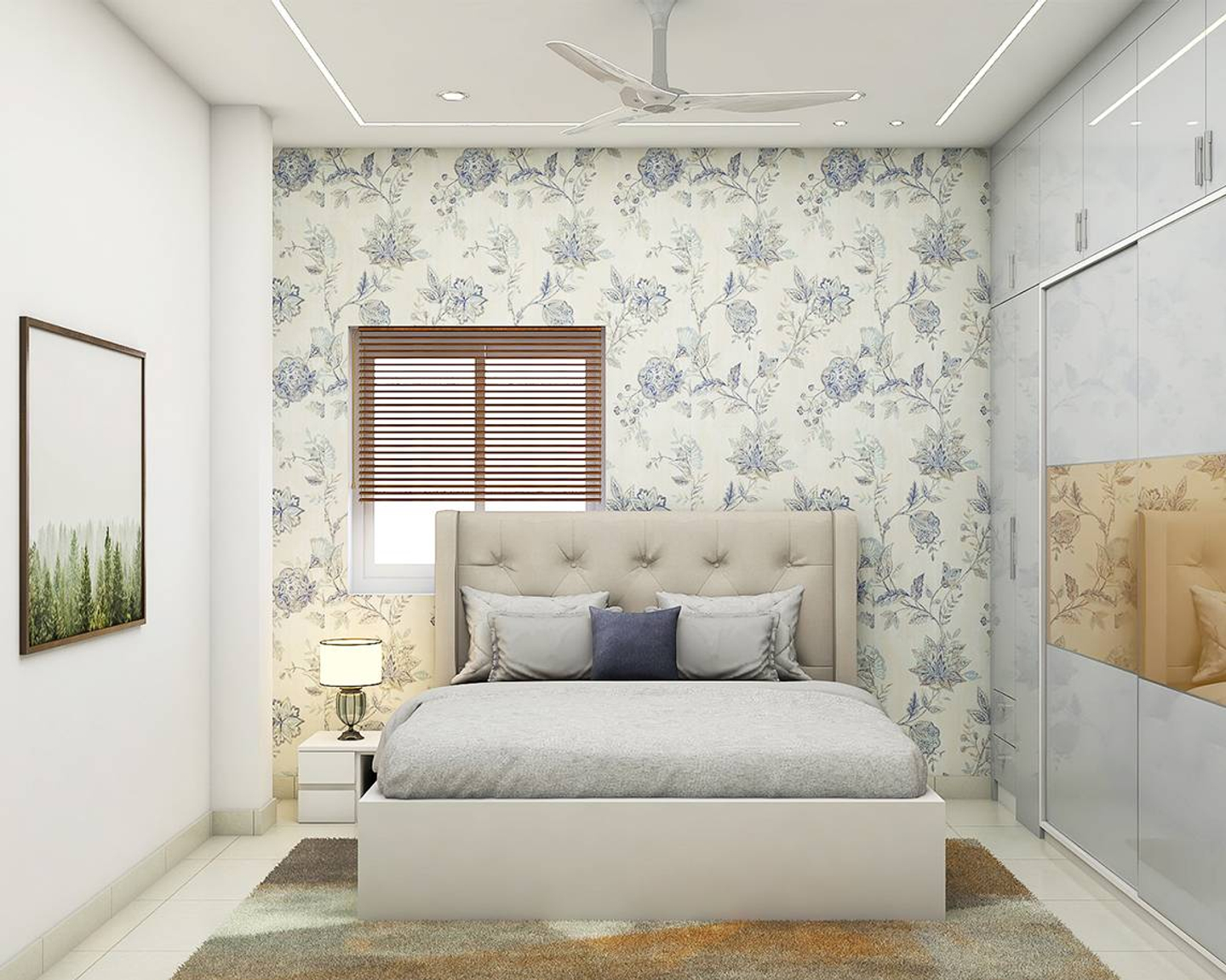 Modern Master Bedroom With Sliding Wardrobe Design | Livspace