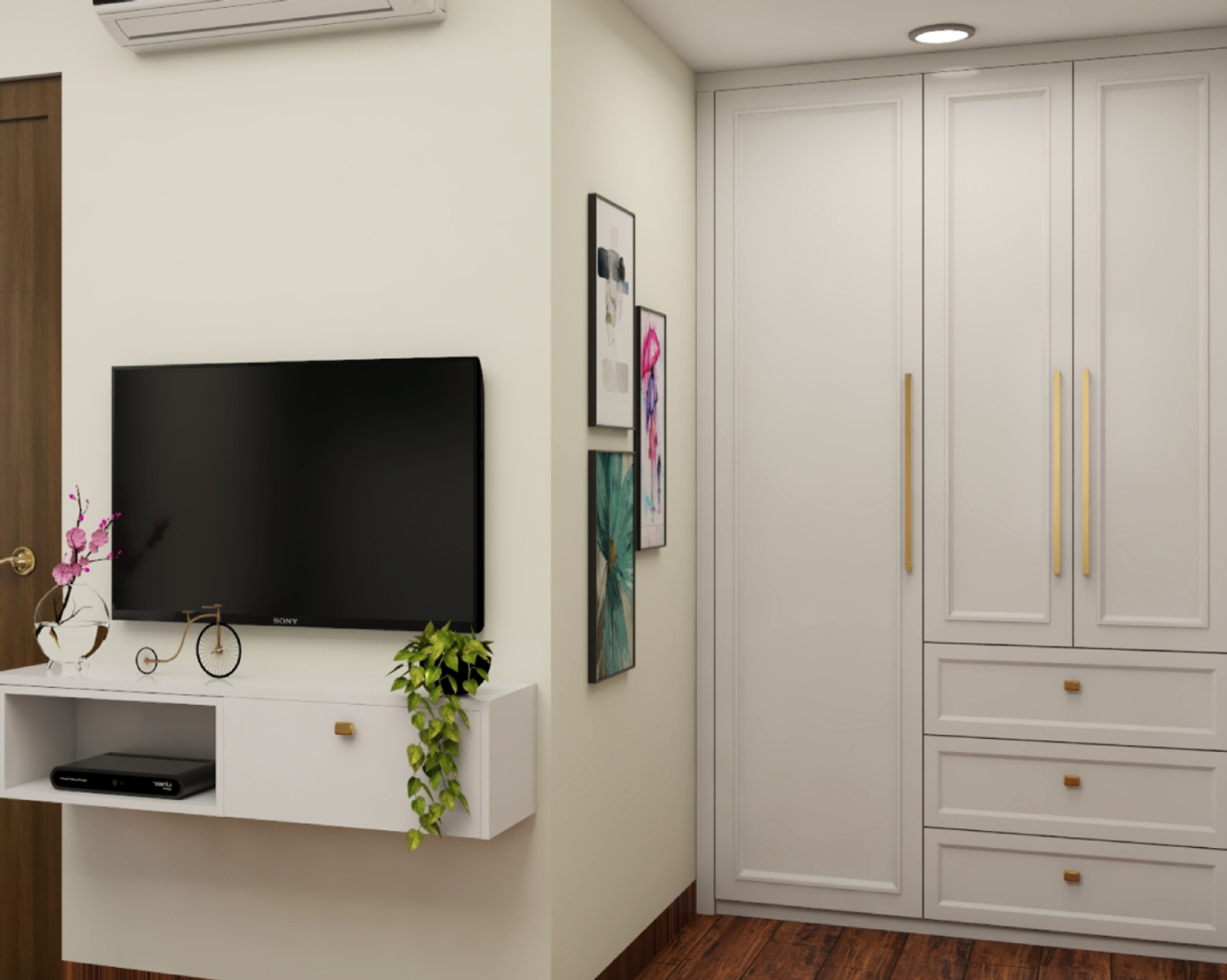 Modern Spacious Guest Room With Spacious Interiors | Livspace