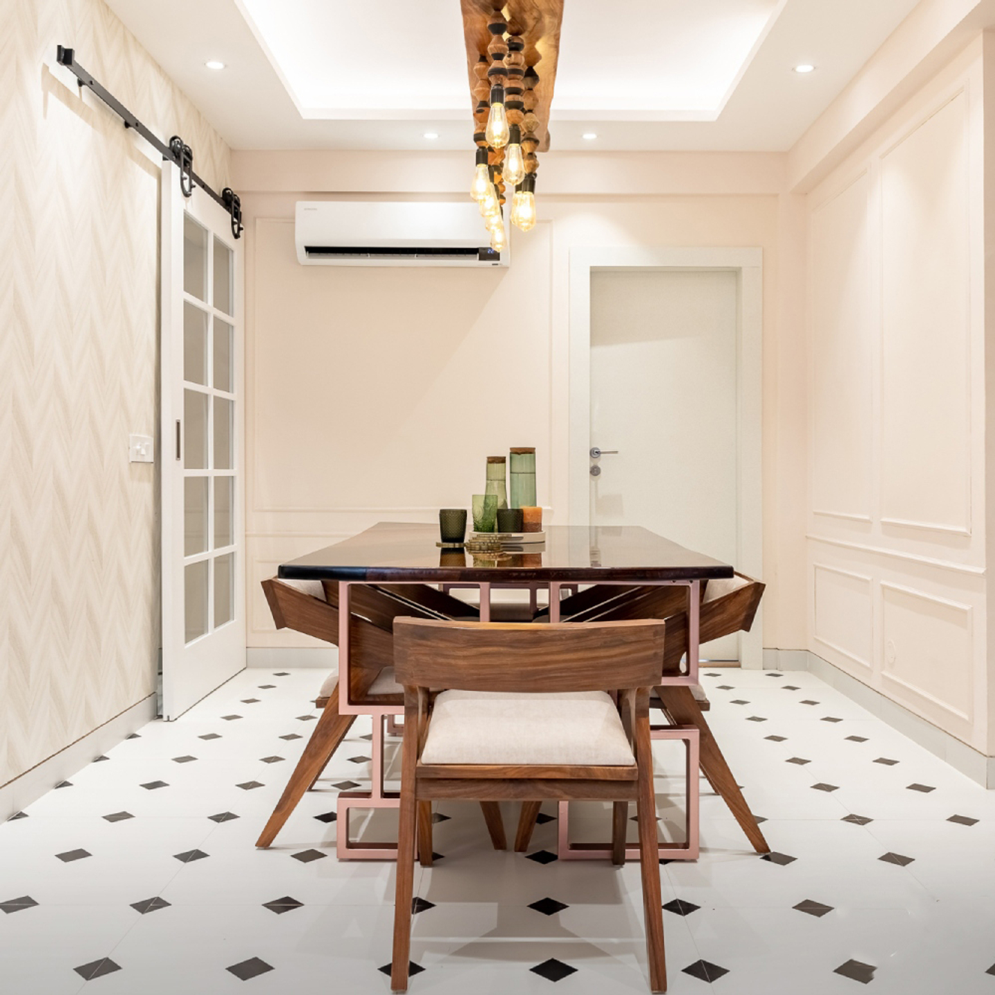 Rectangular Ceiling Design With Cove And Recessed Lighting | Livspace