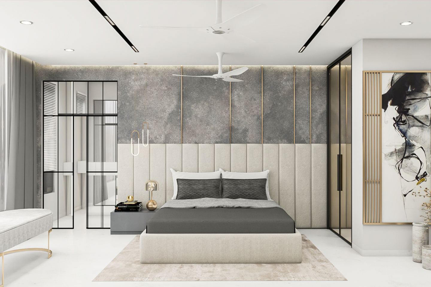 Minimal White False Ceiling Design For Bedrooms | Livspace