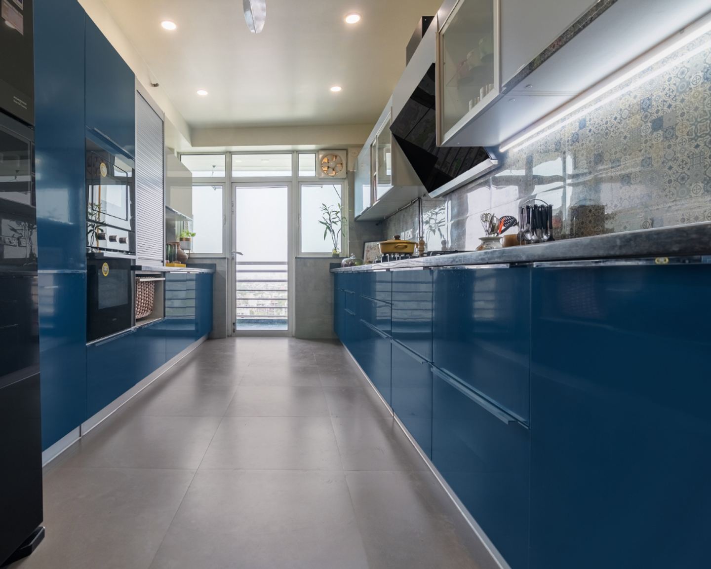 Glossy Beige Wall Tiles Design For Kitchens | Livspace