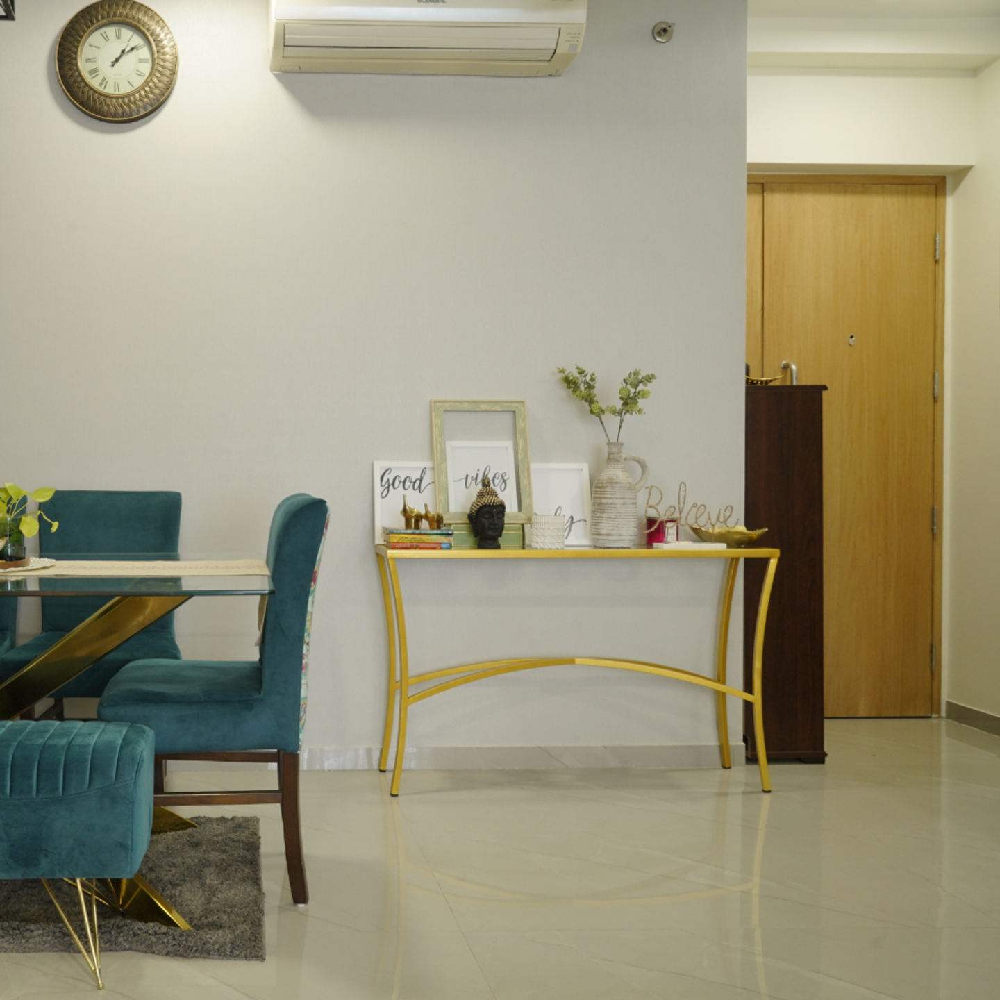 Beige Floor Tiles Design With A Glossy Finish | Livspace