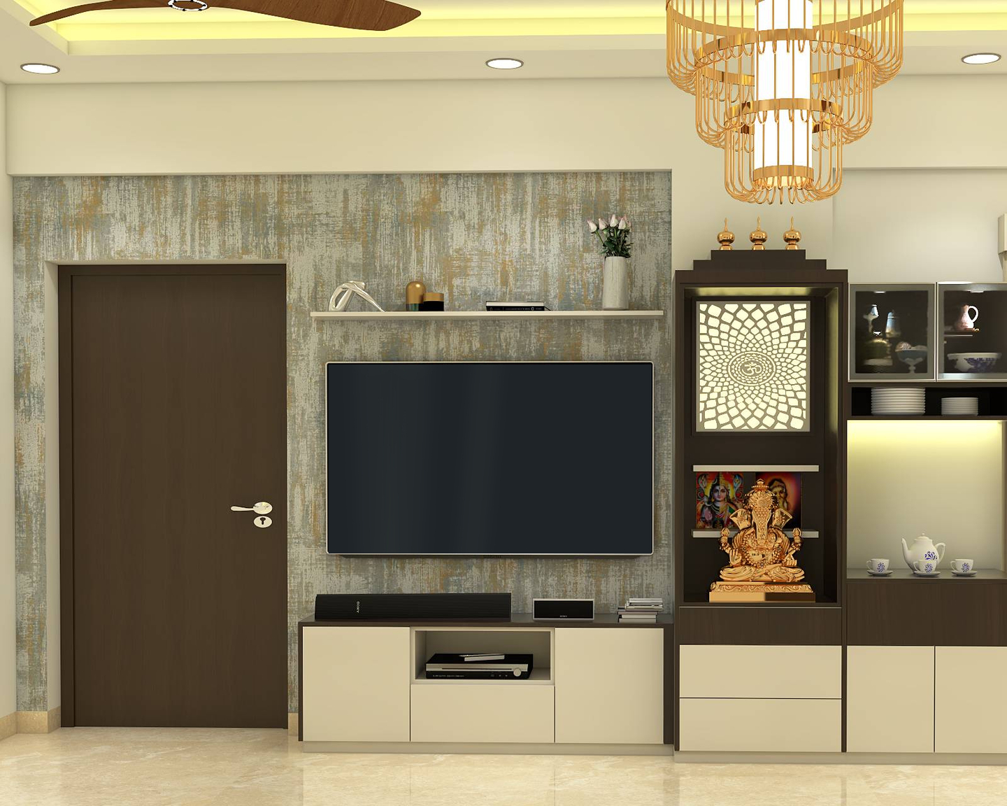 Multi-functional TV Unit With Contemporary Interiors | Livspace