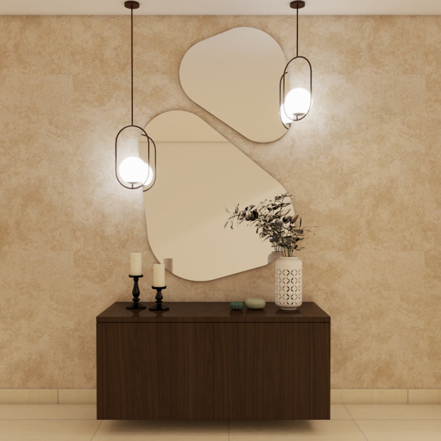 Light Beige Wall Paint Design With A Textured Finish | Livspace