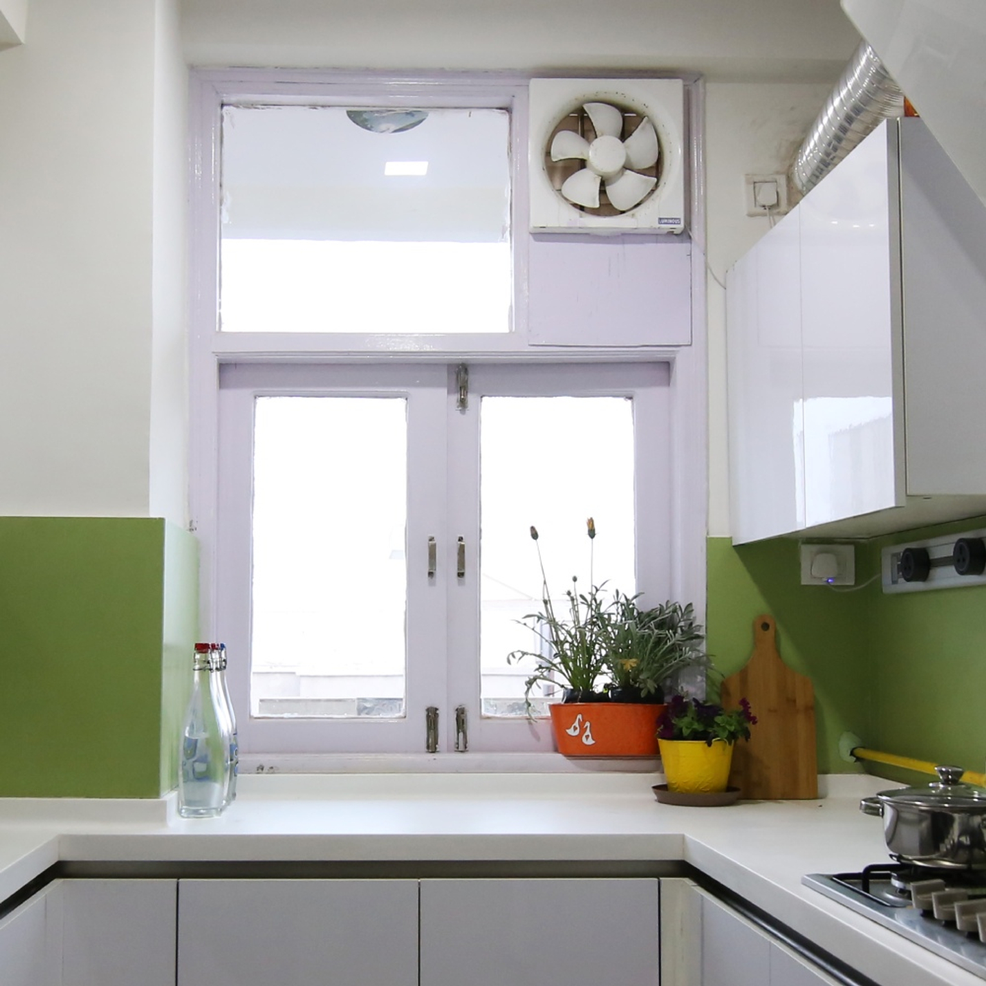 Wooden Swing Window Design For Kitchens | Livspace