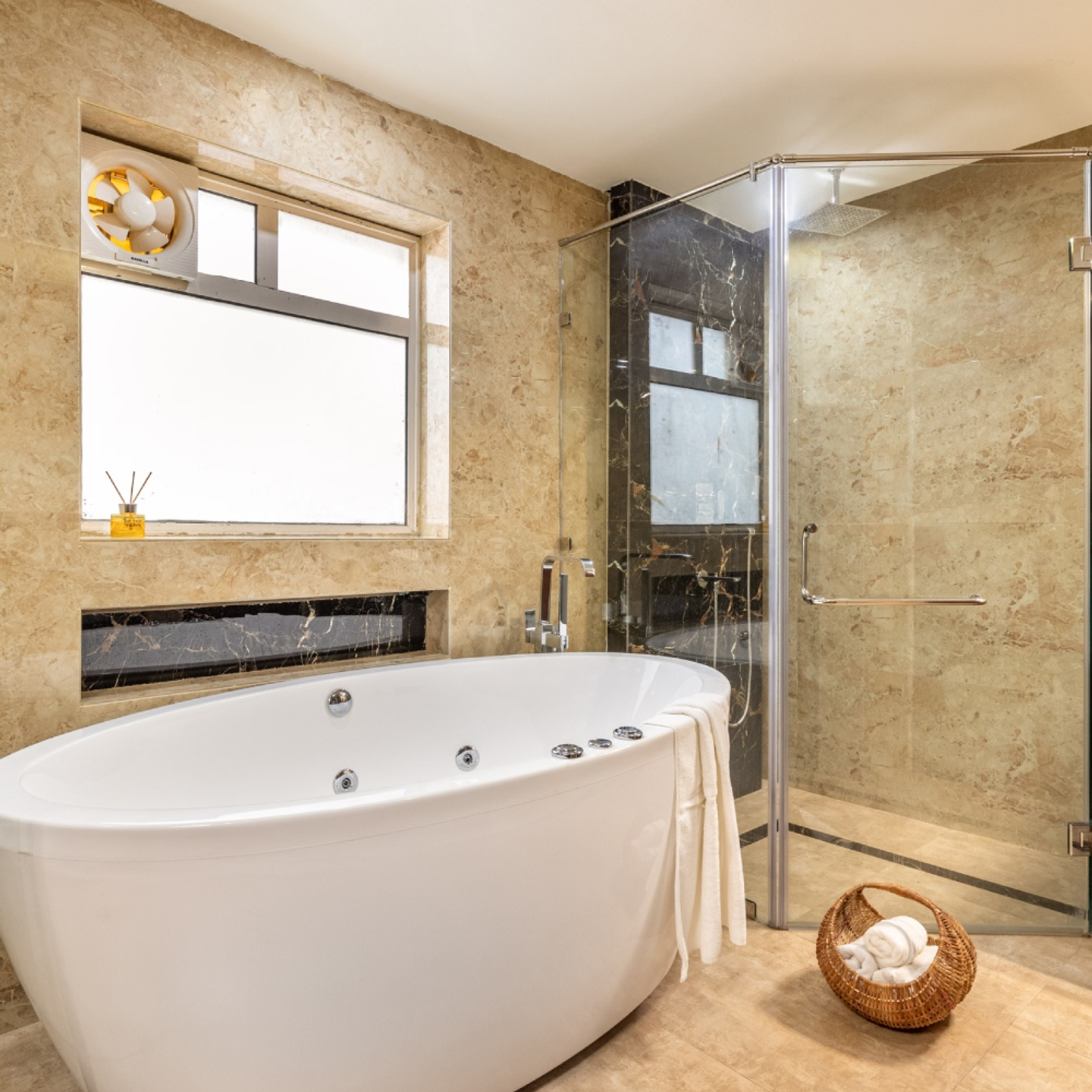 Sustainable Fixed Window Design For Bathrooms | Livspace