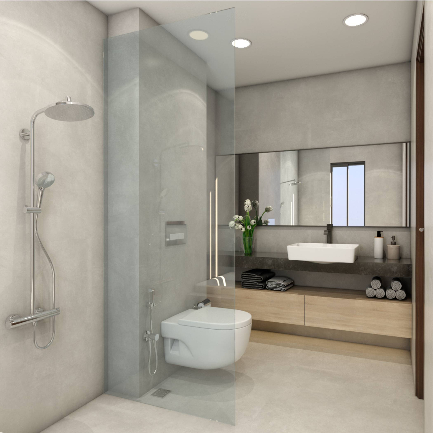 Modern Bathroom Design For Bedroom | Livspace